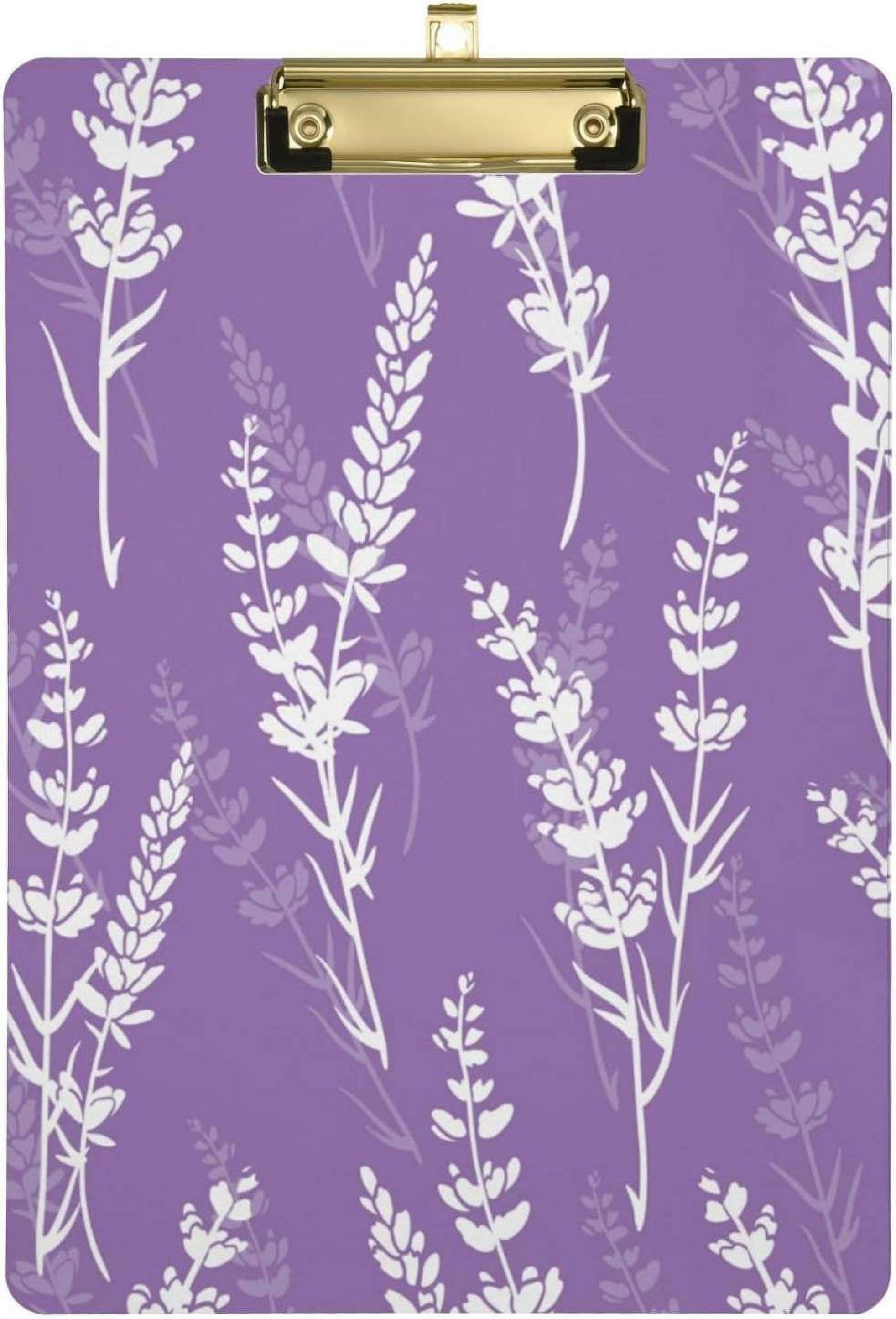 Coolnut Lavender Flower Clipboard, Acrylic Standard A4 Letter Size Clip ...