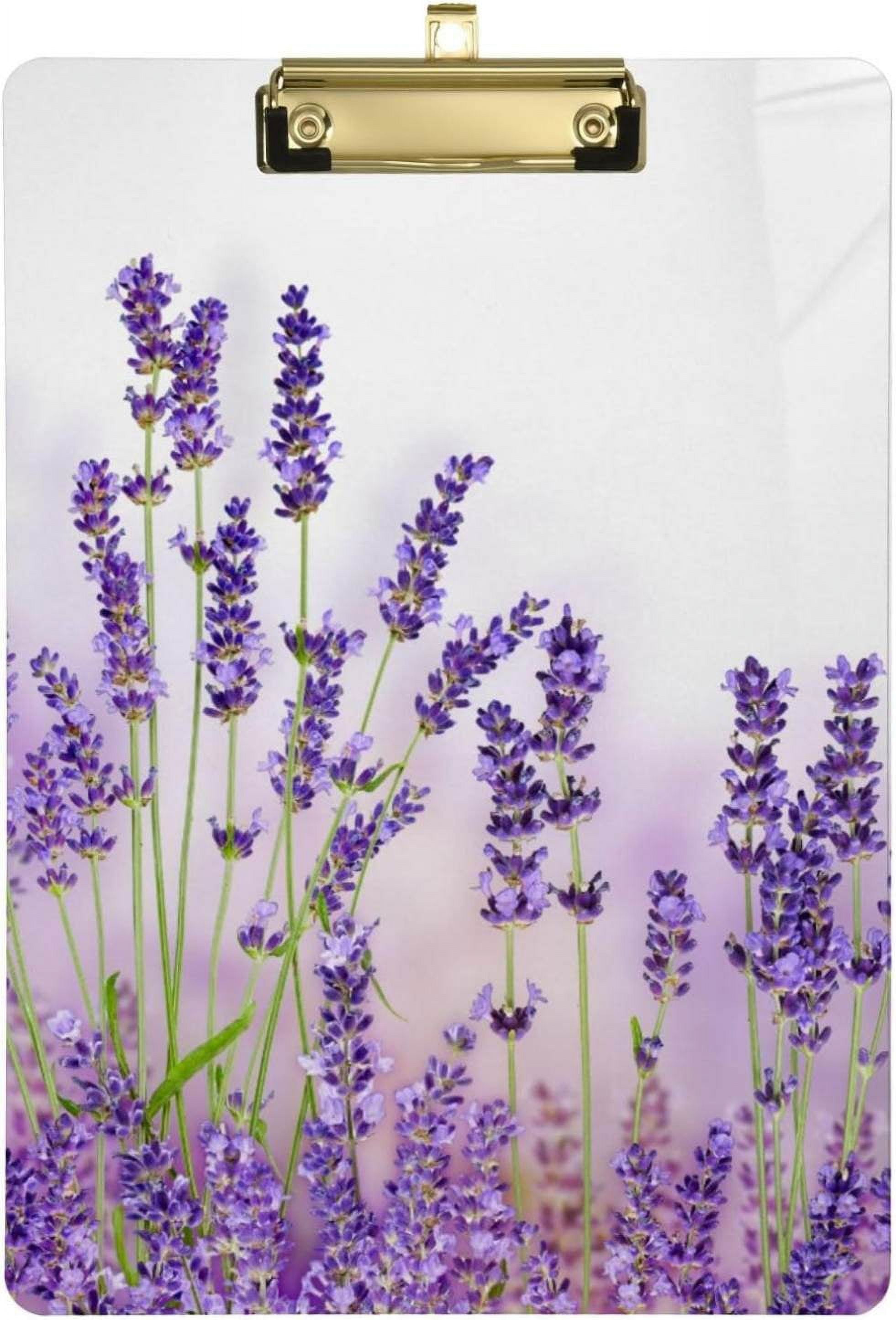 Coolnut Lavender Flower Clipboard, Acrylic Standard A4 Letter Size Clip ...