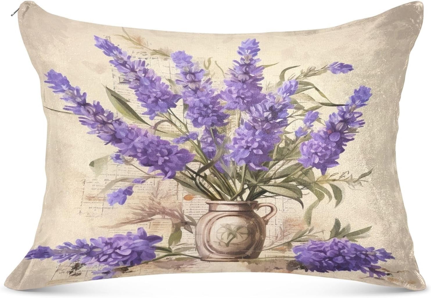 Coolnut Lavender Flowers Bunch Throw Pillow Covers 1 Set Super Soft ...
