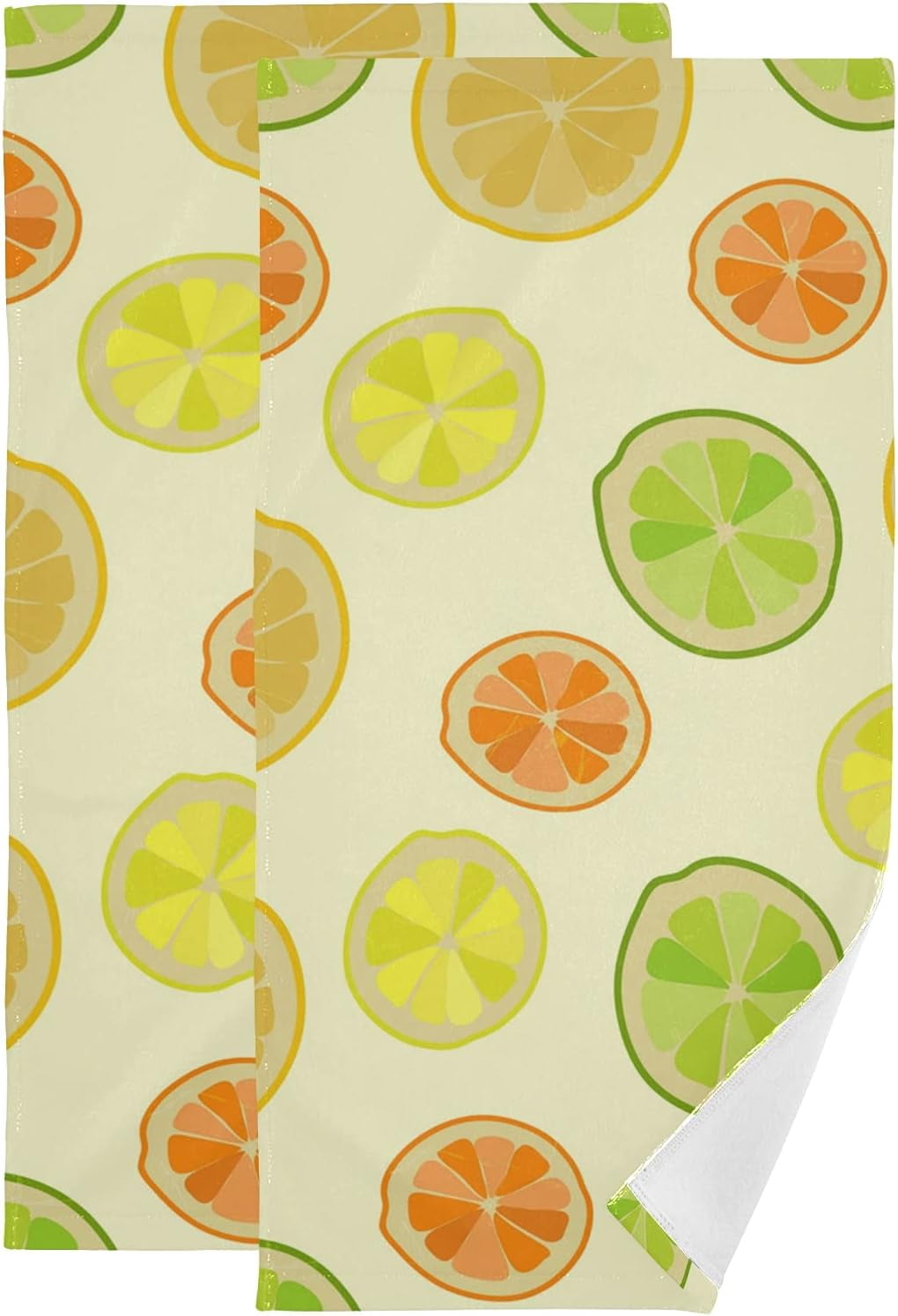 Coolnut Lemon Soft Hand Towels, 2 PcsAbsorbent Bath Towel Decorative ...