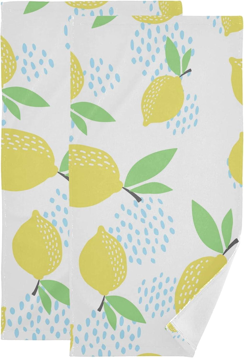 Coolnut Lemon Soft Hand Towels, 2 PcsAbsorbent Bath Towel Decorative ...