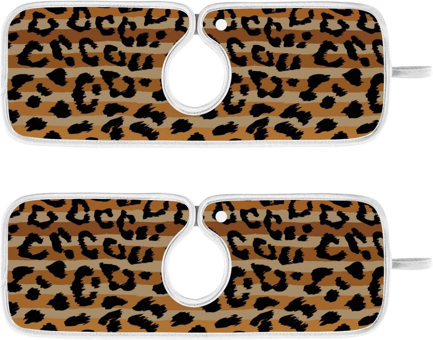 Coolnut Leopard Grain Sink Splash Guard for Faucet 2 Packs Faucet ...