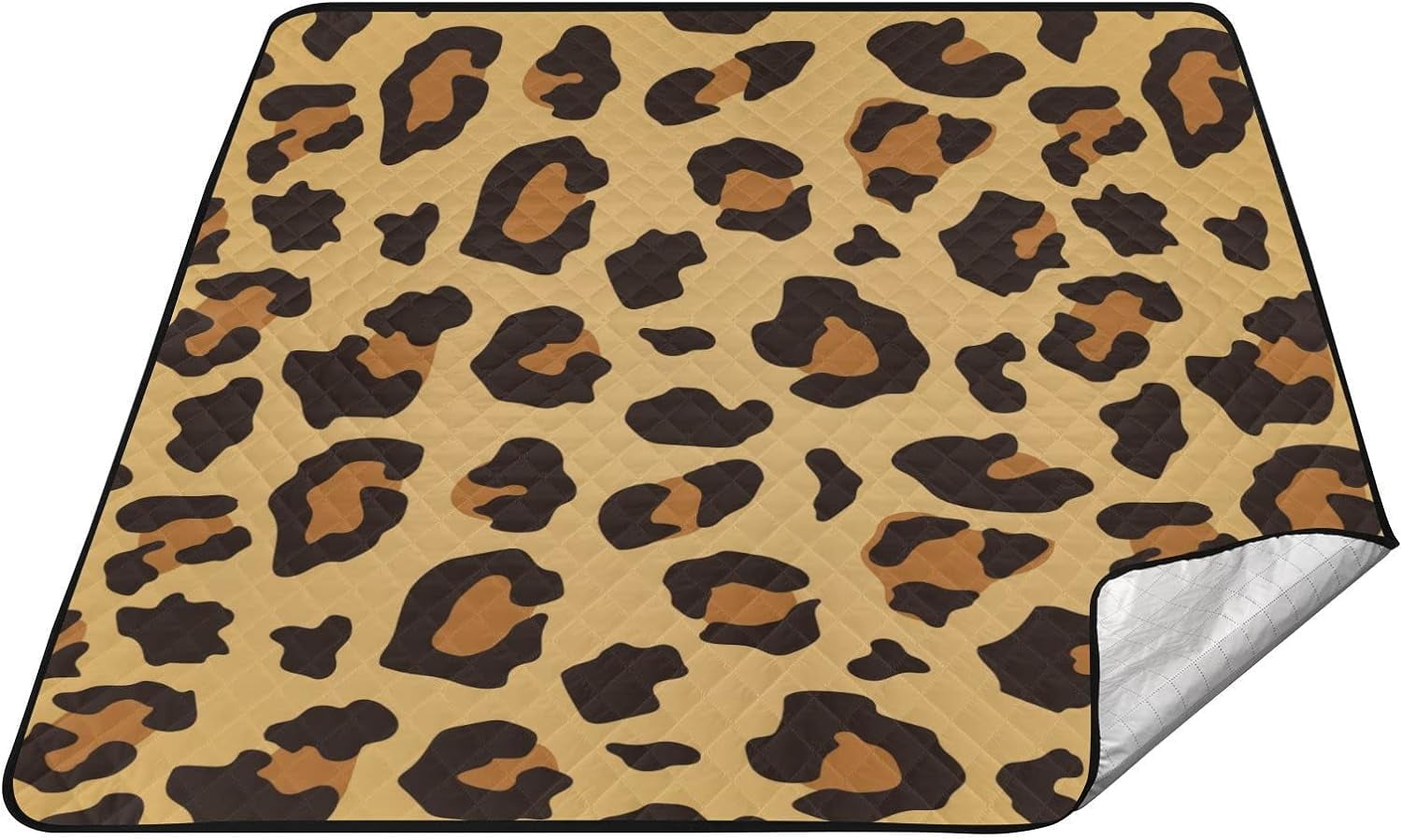 Coolnut Leopard Print Large Picnic & Outdoor Beach Blanket, Waterproof ...