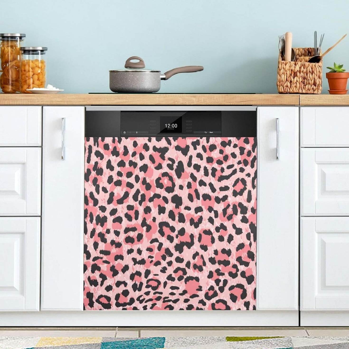 Coolnut Leopard Texture Pattern Dishwasher Magnet Cover for The Front ...