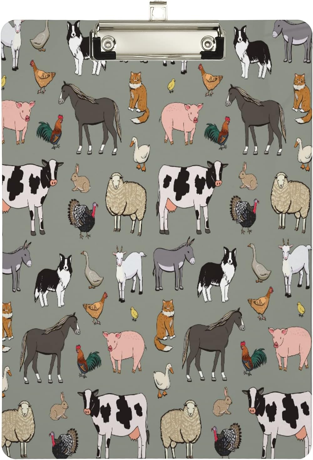 Coolnut Letter Size Clipboard Farm Animals Pattern Clipboards for A4 ...