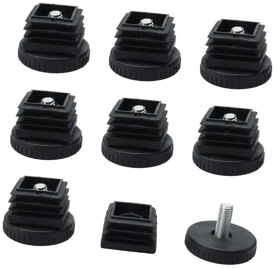 Coolnut Leveling Feet with 40 x 40mm Square Inserts for Sofa Leg ...