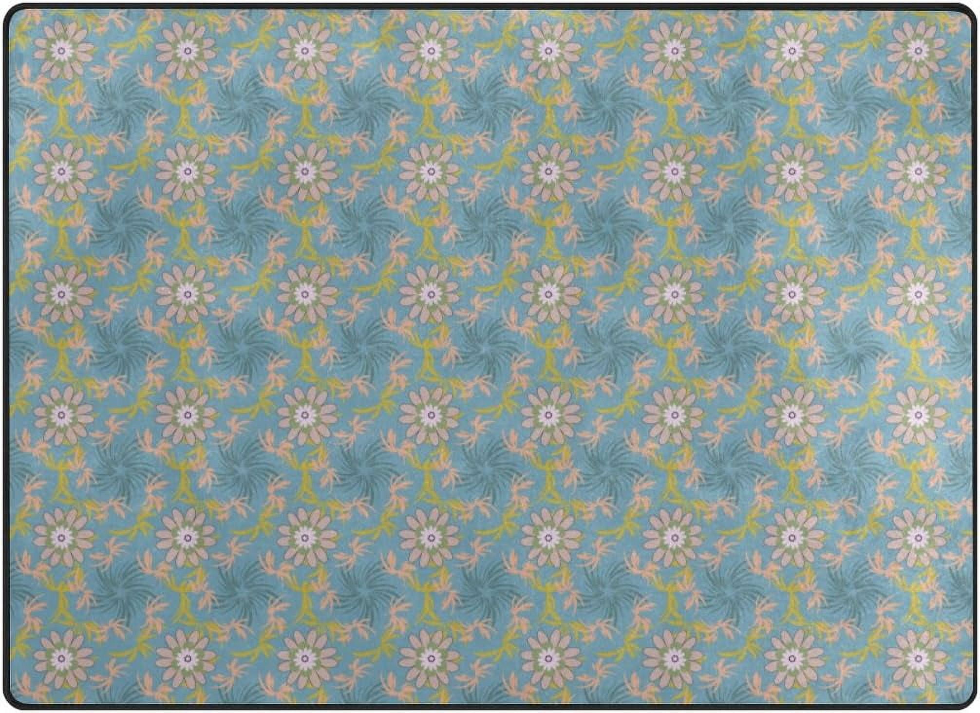 Coolnut Lightweight Carpet Mats, 5'3" x 4' Area Soft Rugs, Floor Mat ...