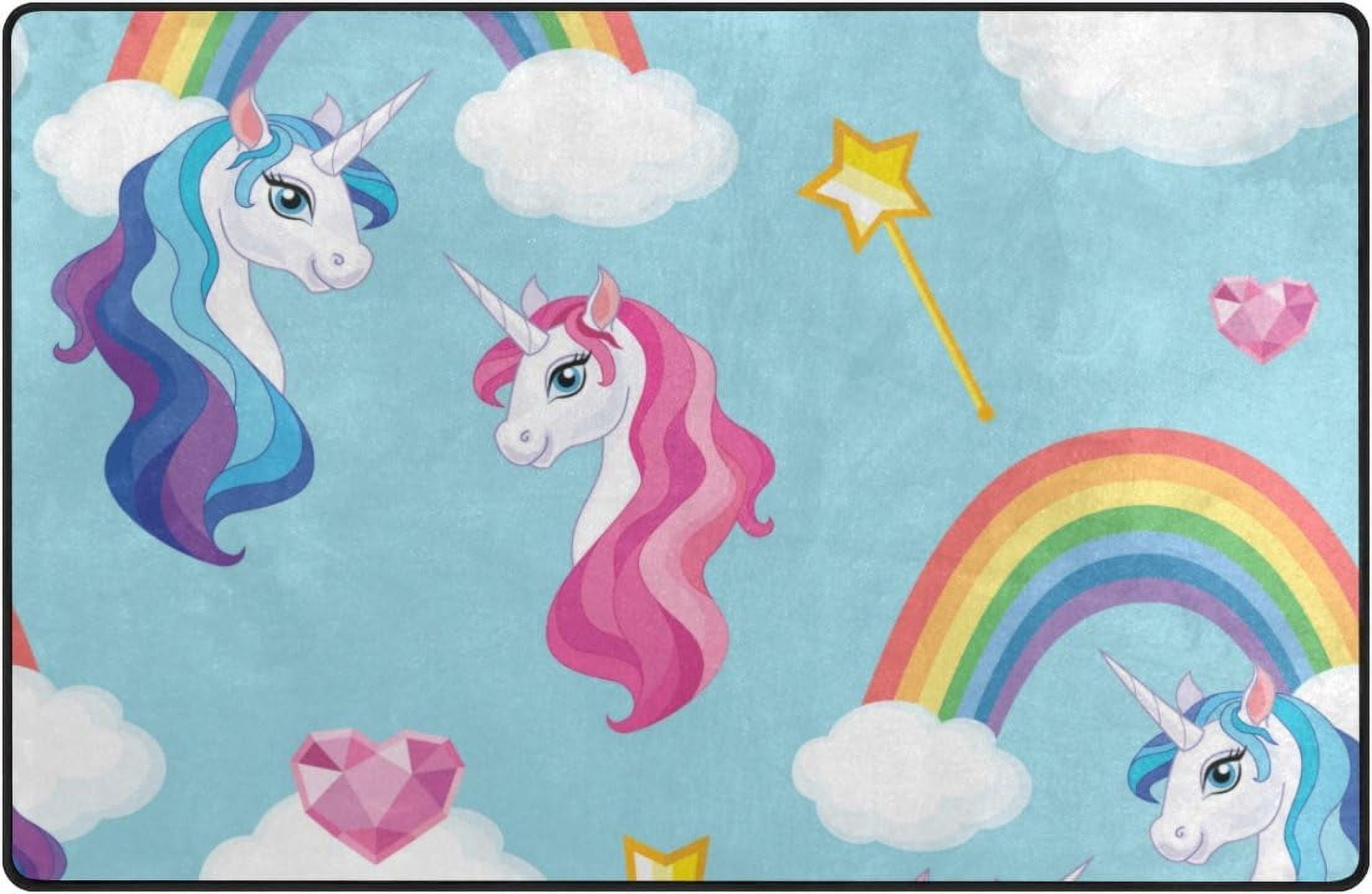 Coolnut Lightweight Non Slip Carpet Mats 60 x 39 inch (5'x 3'3"), Area ...