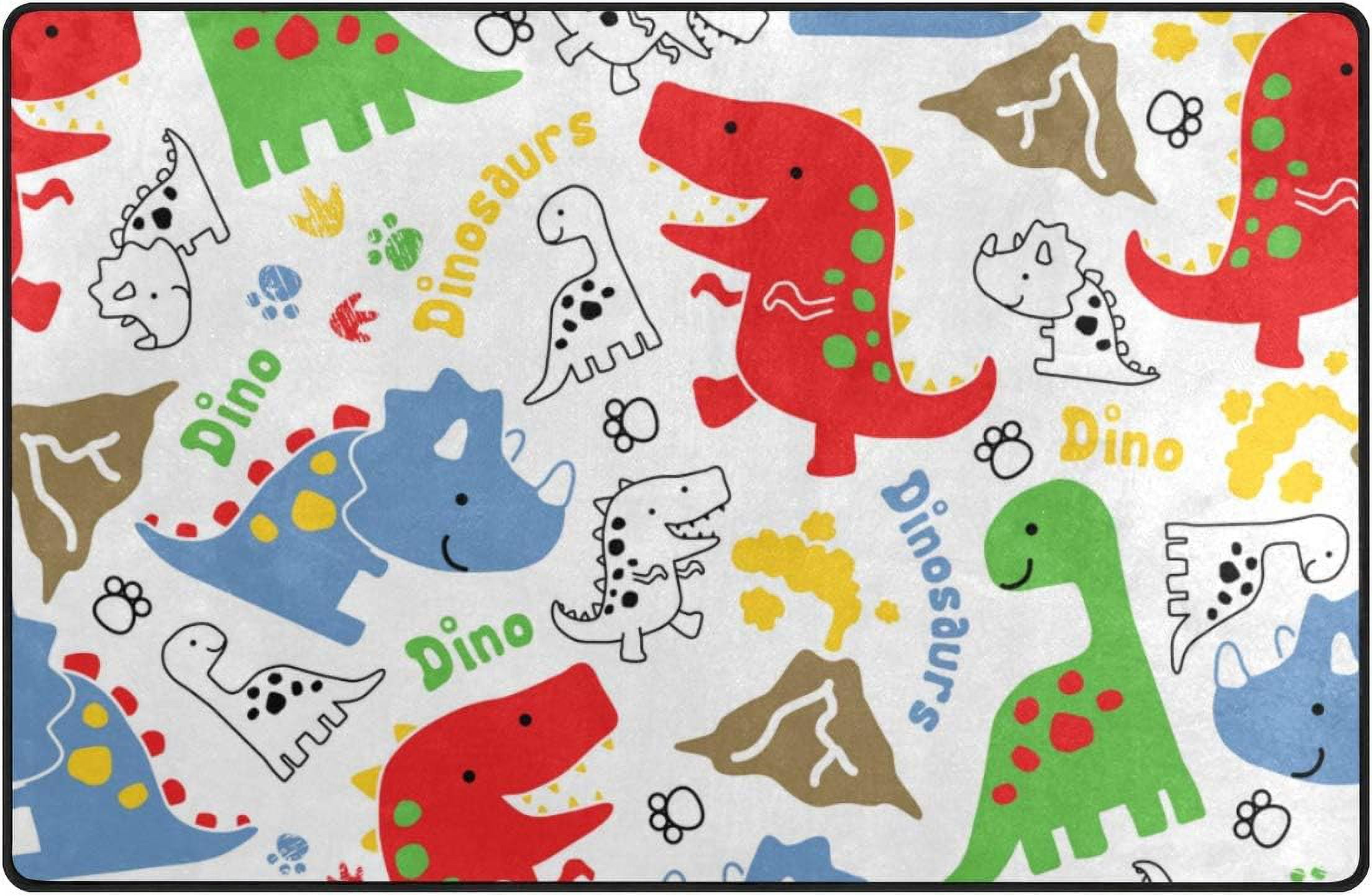 Coolnut Lightweight Soft Area Rugs 31x20 Inch, Cartoon Dinosaurs Floor ...