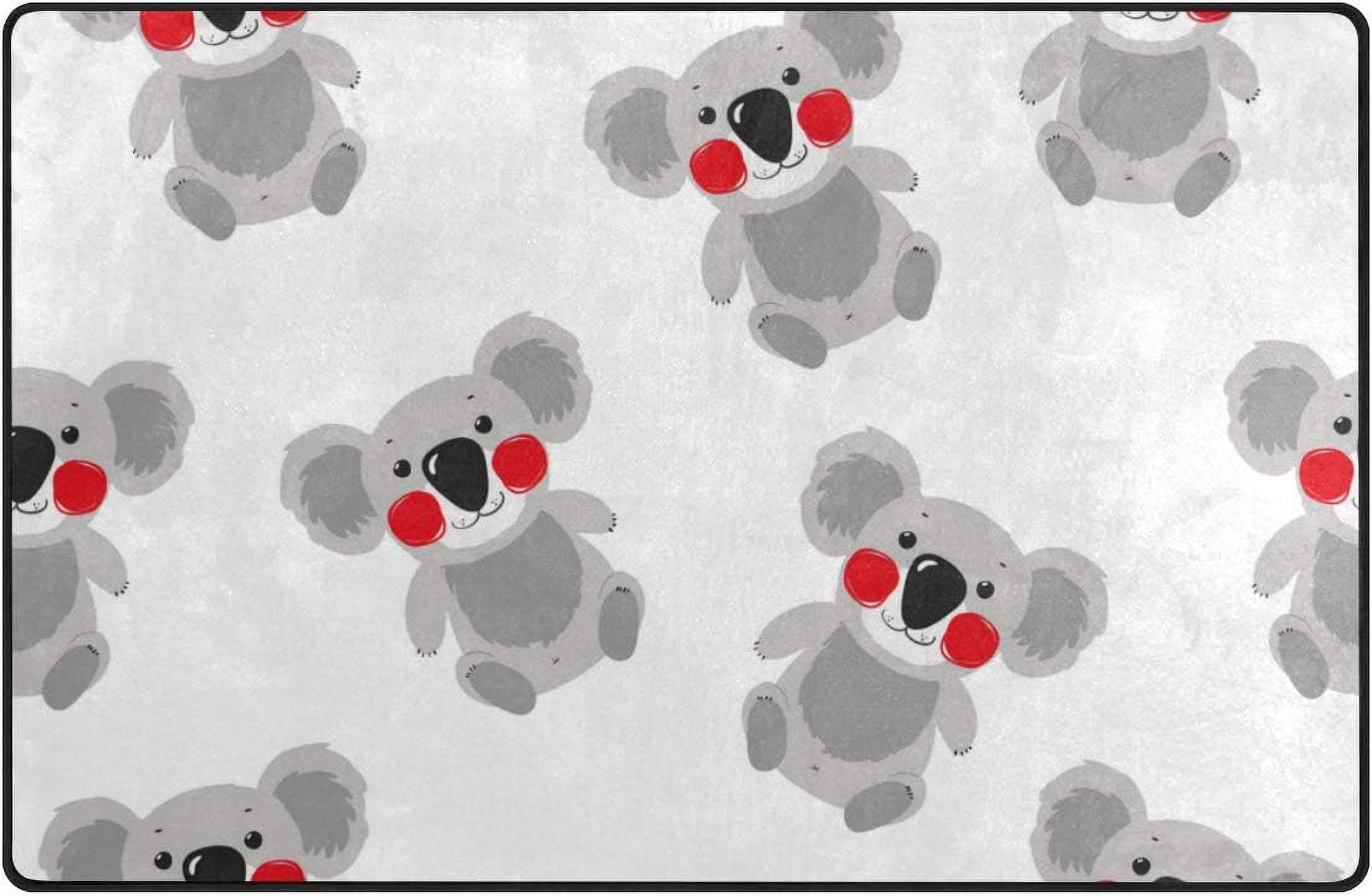 Coolnut Lightweight Soft Area Rugs 31x20 Inch, Koalas On White Floor ...
