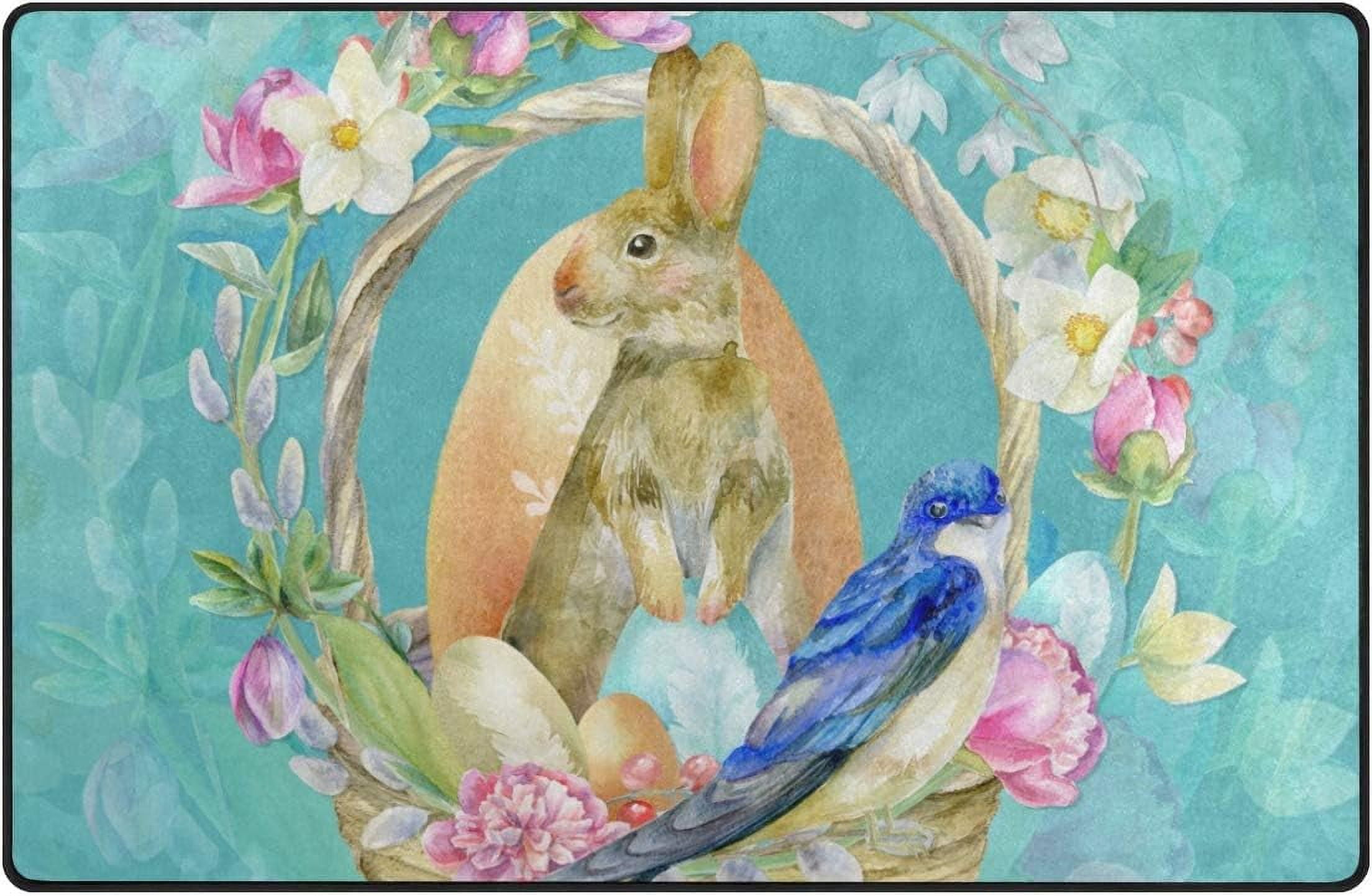 Coolnut Lightweight Soft Area Rugs 60 x 39 inch (5'x 3'3"), Easter ...