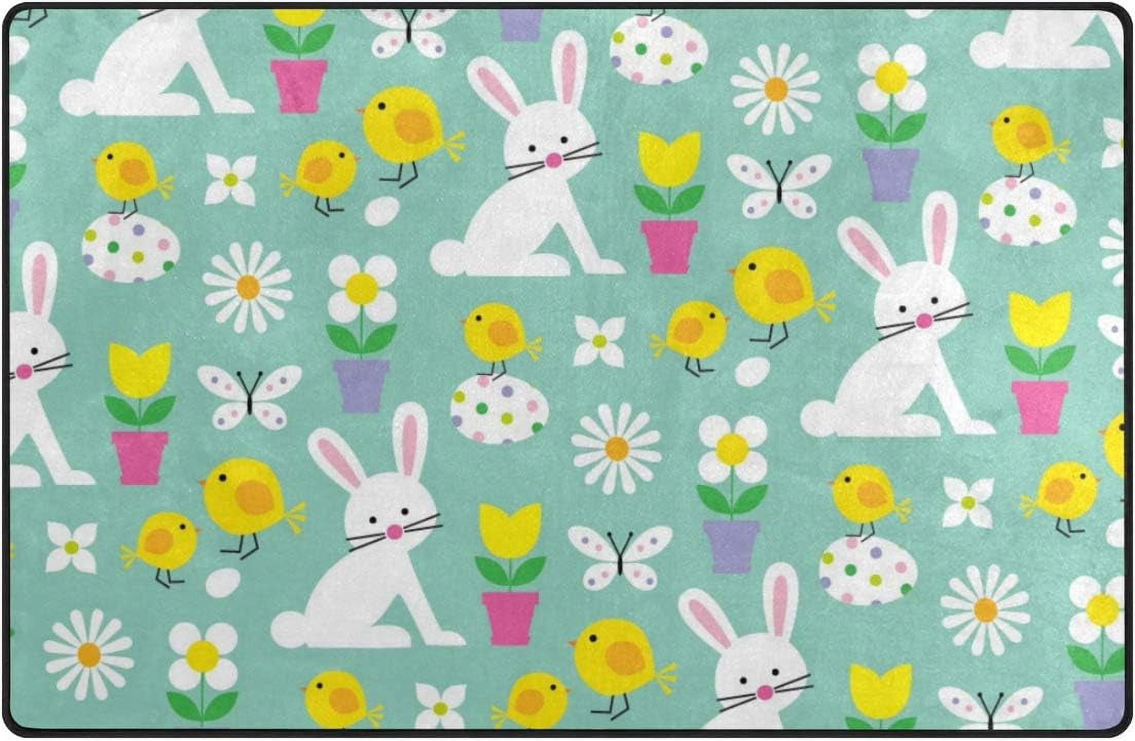 Coolnut Lightweight Soft Area Rugs 60 x 39 inch (5'x 3'3"), Easter ...