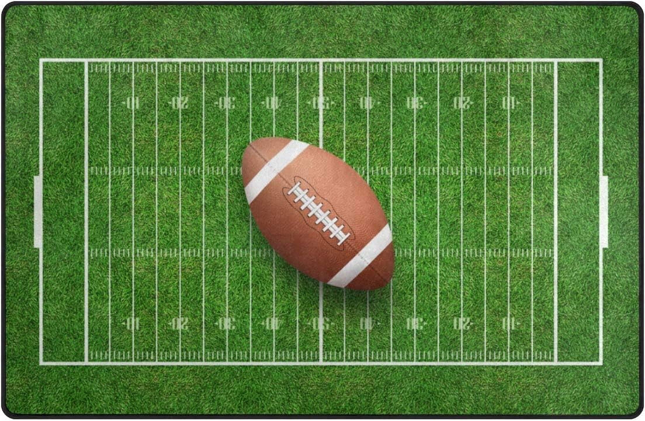 Coolnut Lightweight Soft Area Rugs 60 x 39 inch (5'x 3'3"), Football 3D ...