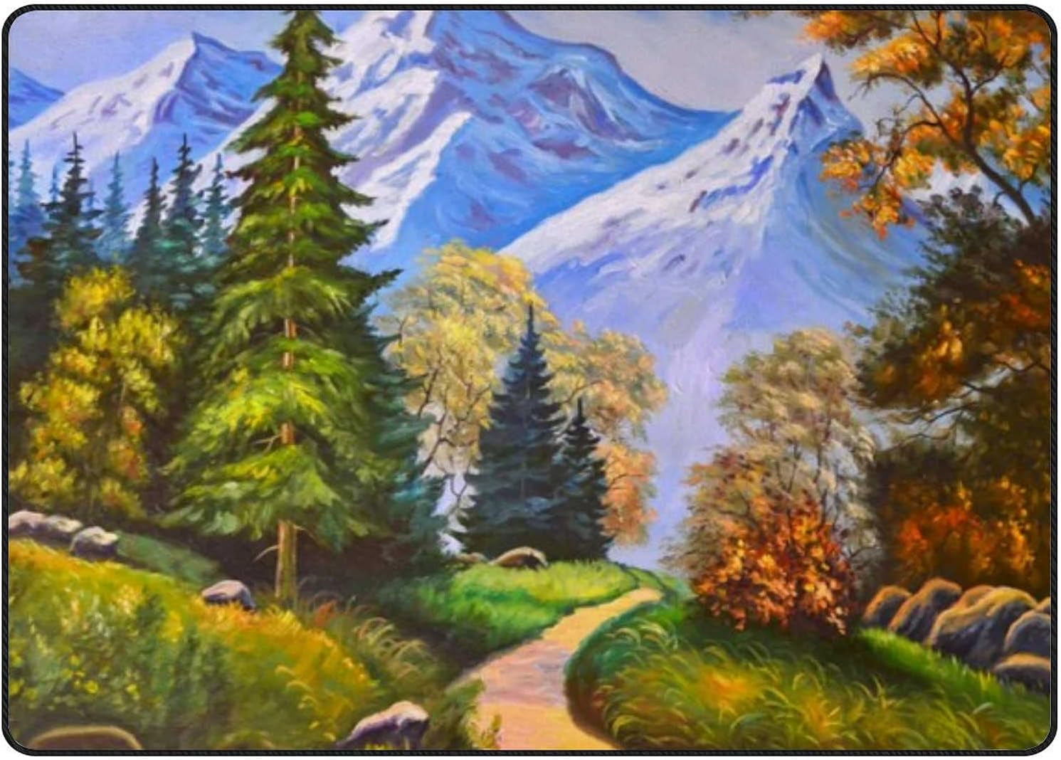 Coolnut Lightweight Soft Area Rugs 60 x 39 inch (5'x 3'3"), Forest ...