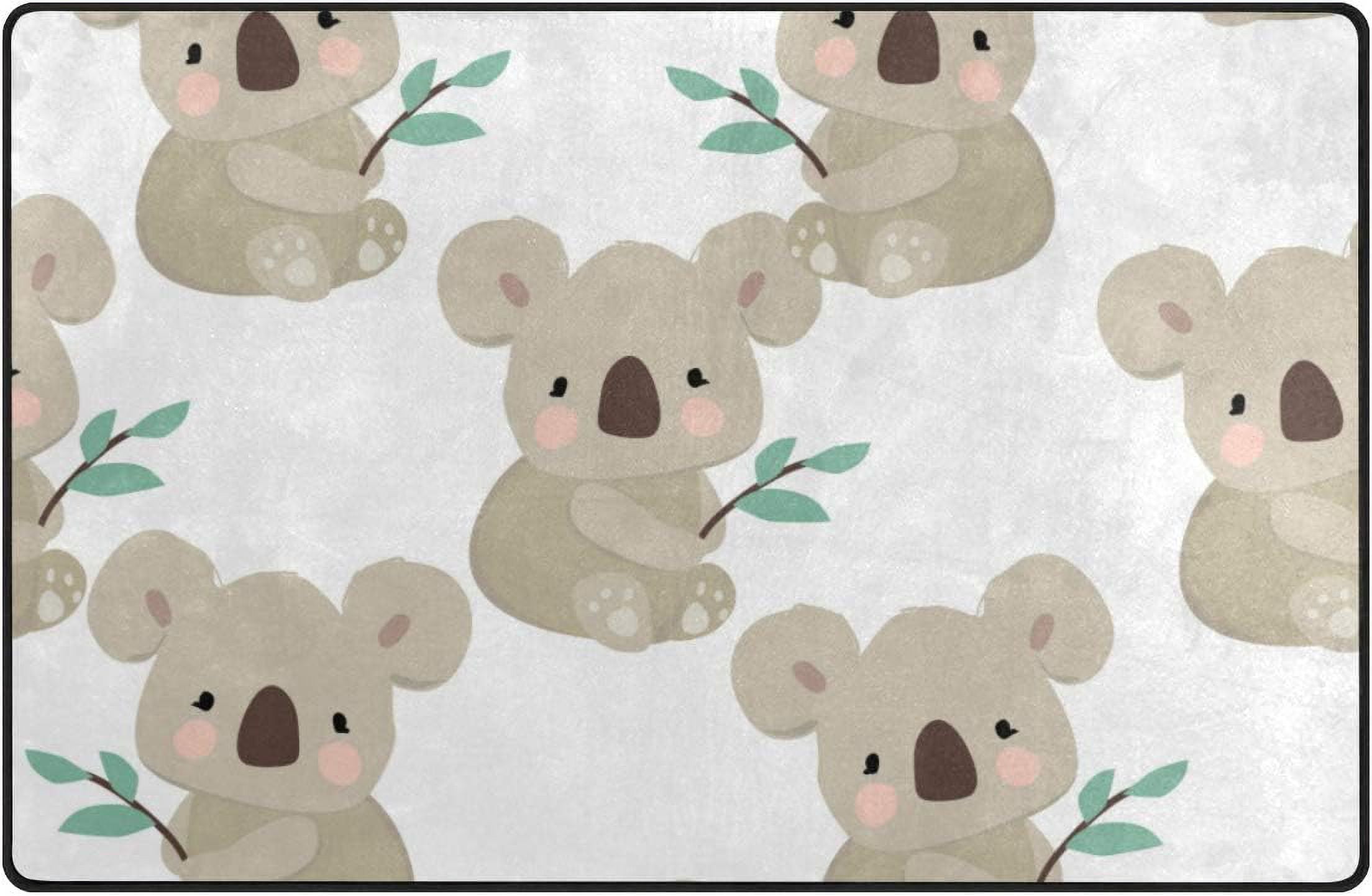Coolnut Lightweight Soft Area Rugs 60 x 39 inch (5'x 3'3"), Koala and ...