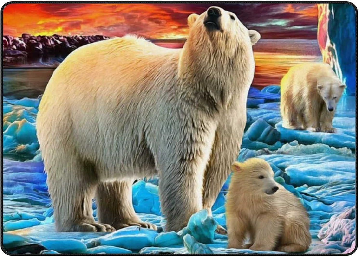 Coolnut Lightweight Soft Area Rugs 60 x 39 inch (5'x 3'3"), Oil ...