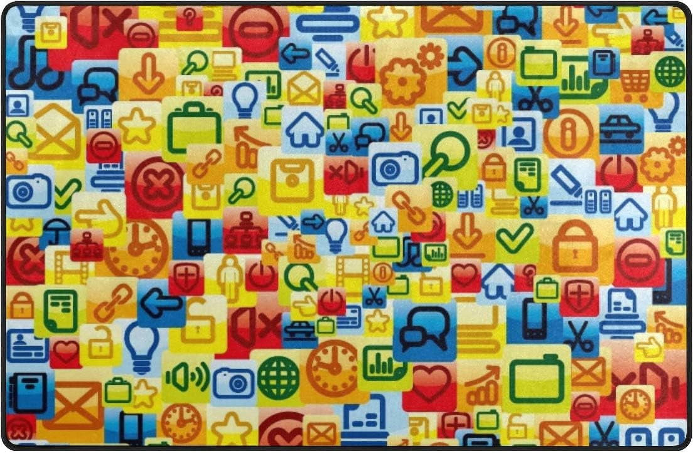 Coolnut Lightweight Soft Area Rugs 60 x 39 inch (5'x 3'3"), Social ...