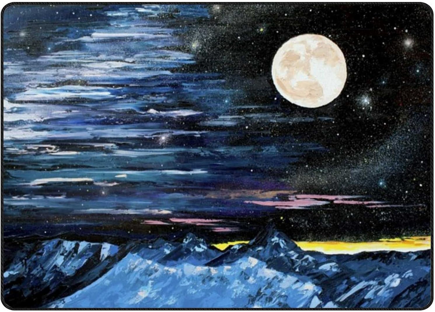 Coolnut Lightweight Soft Area Rugs 60 x 39 inch (5'x 3'3"), Star ...