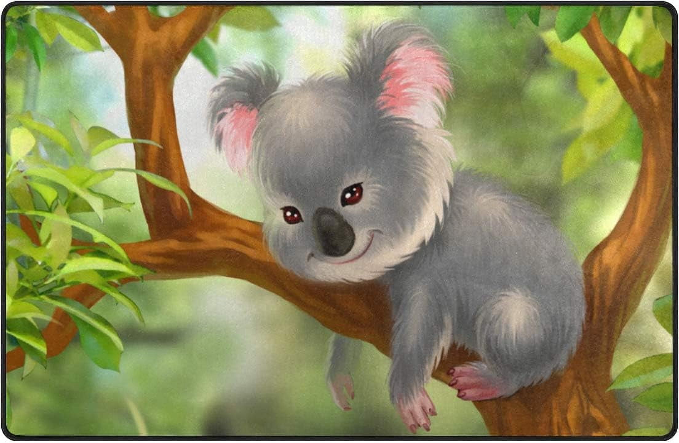 Coolnut Lightweight Soft Area Rugs 60 x 39 inch (5'x 3'3"), Watercolor ...