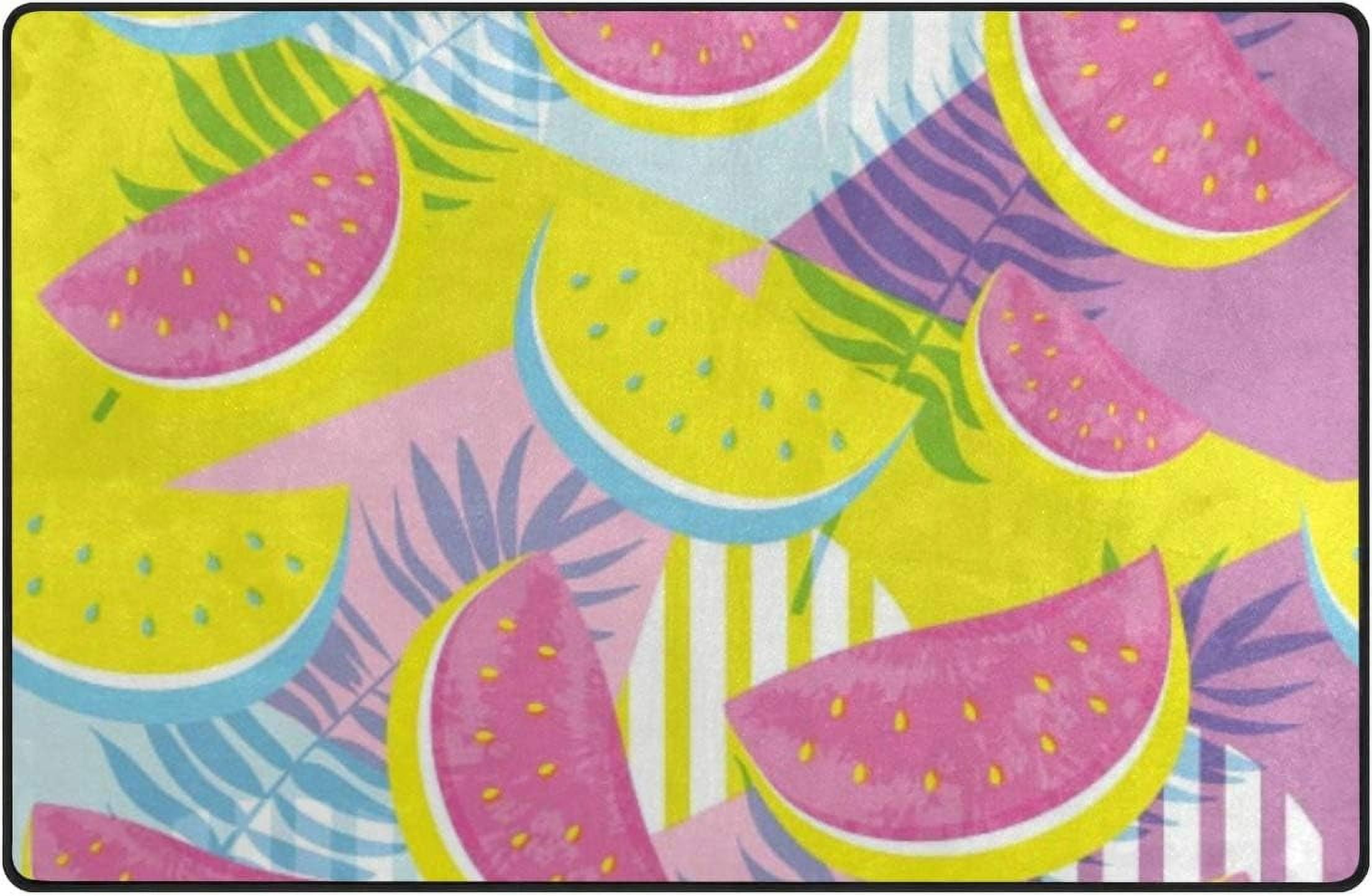 Coolnut Lightweight Soft Area Rugs 60 x 39 inch (5'x 3'3"), Watermelon ...