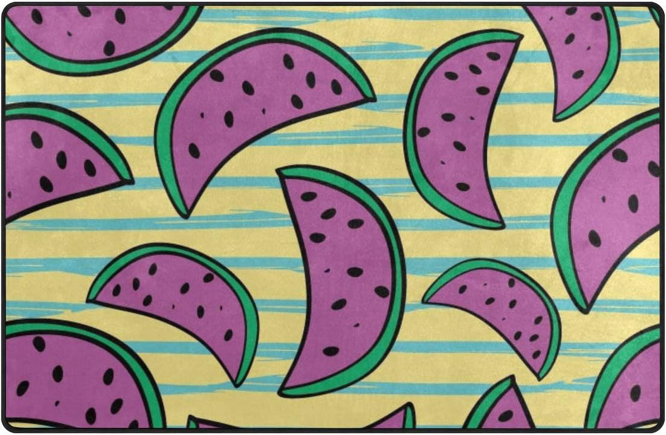 Coolnut Lightweight Soft Area Rugs 60 x 39 inch (5'x 3'3"), Watermelon ...