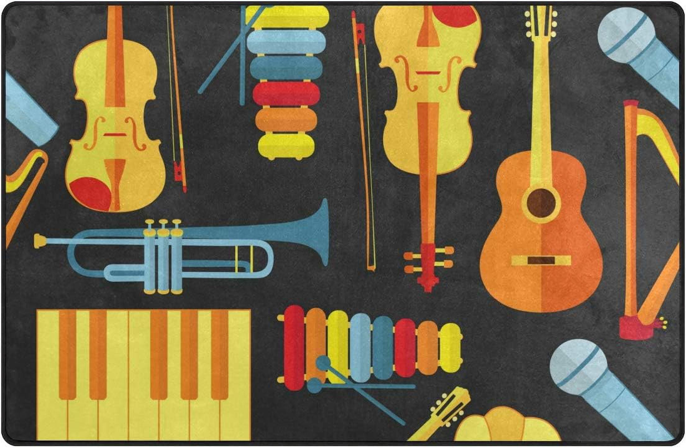 Coolnut Lightweight Soft Area Rugs 60x39 inch, Musical Instruments ...