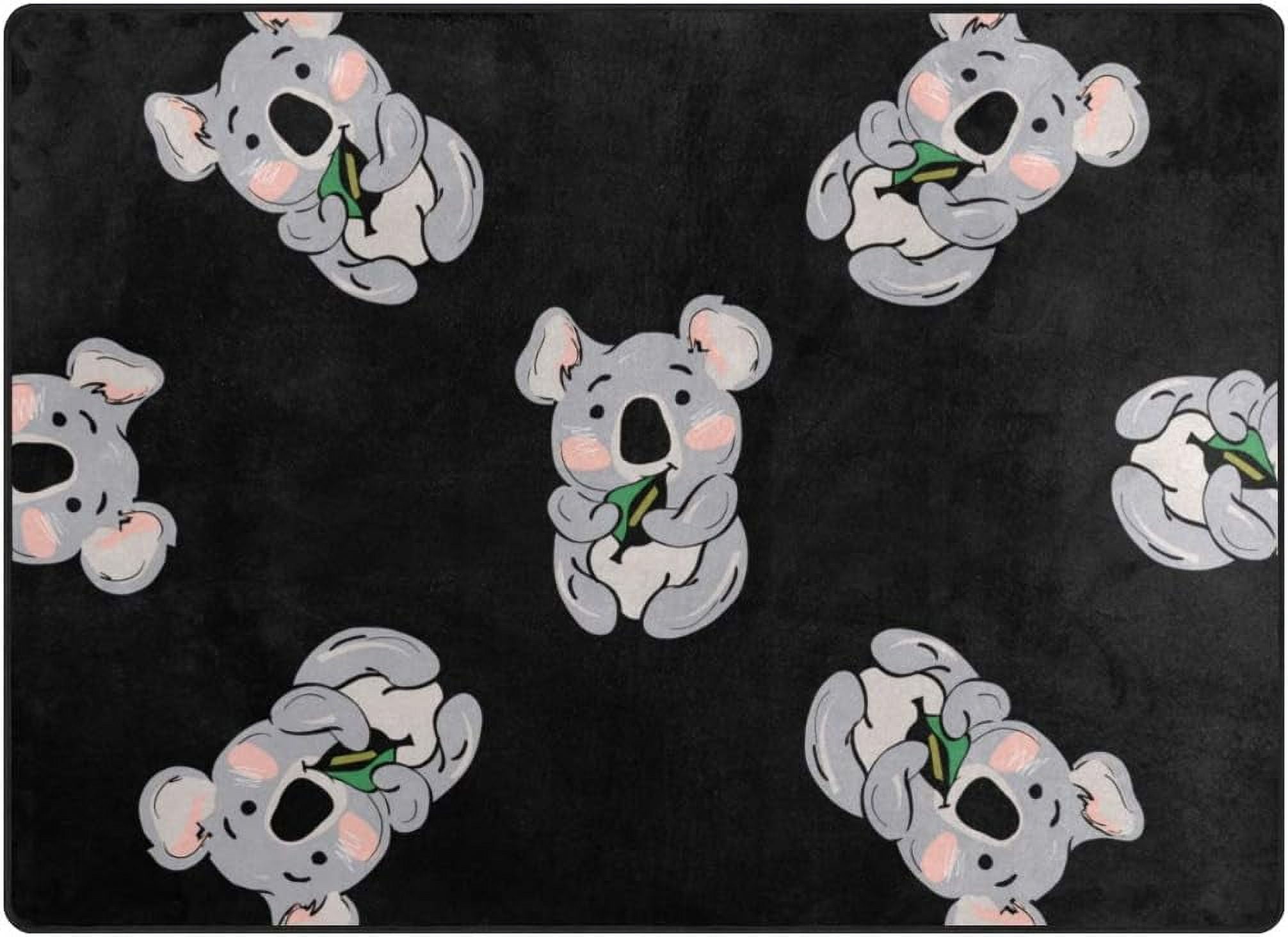 Coolnut Lightweight Soft Area Rugs 63 x 48 in, Cute Bear Koala Floor ...