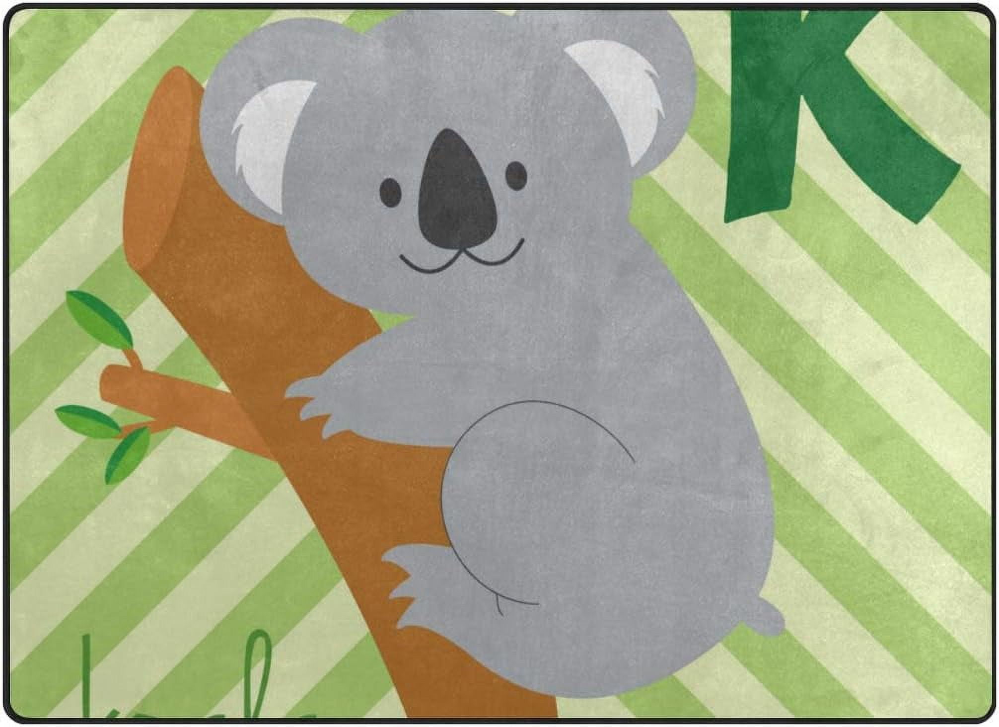 Coolnut Lightweight Soft Area Rugs, 80 x 58 inch（6'8" x 4'10"） Alphabet ...