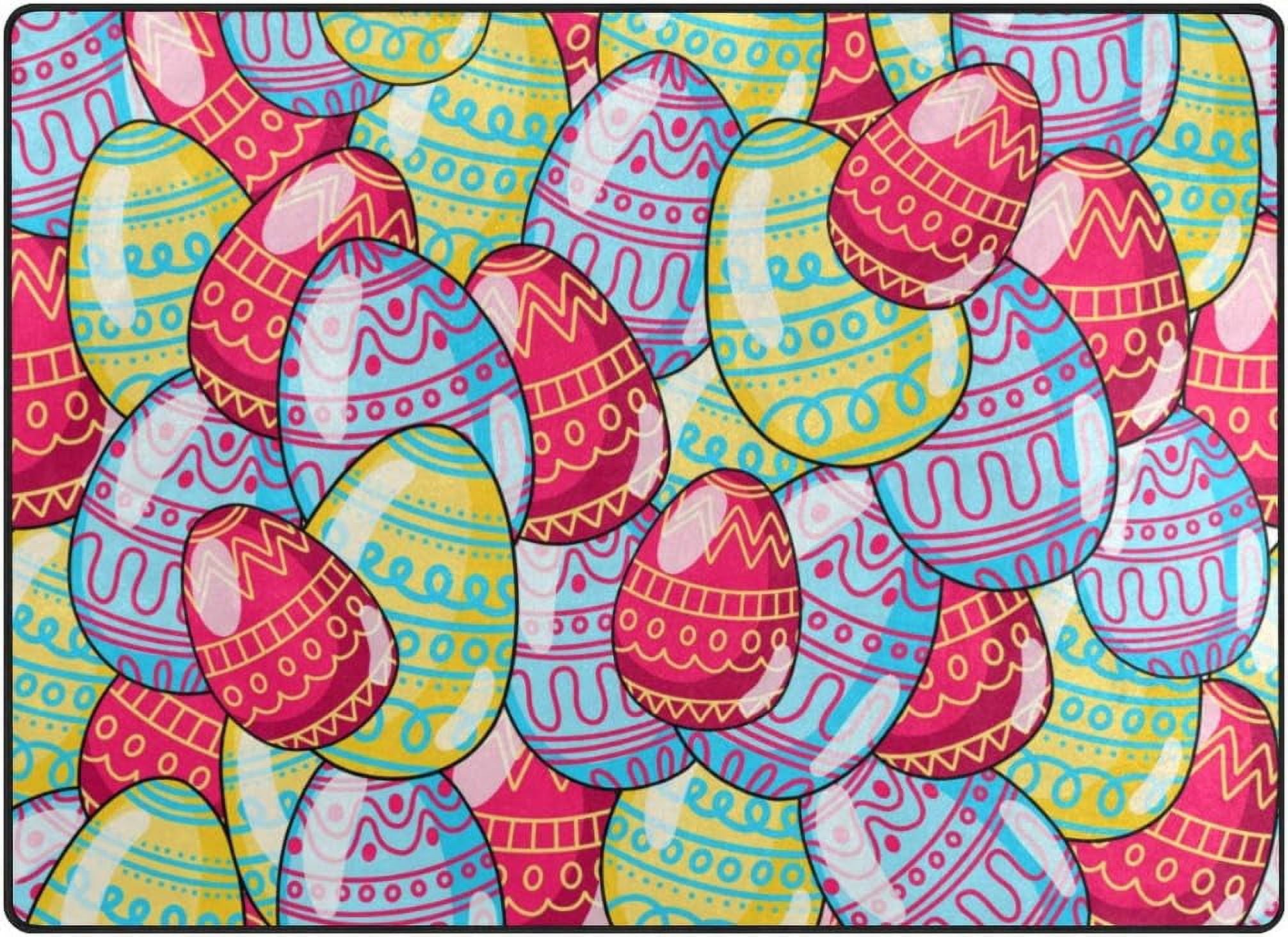 Coolnut Lightweight Soft Area Rugs, 80 x 58 inch（6'8" x 4'10"） Colorful ...