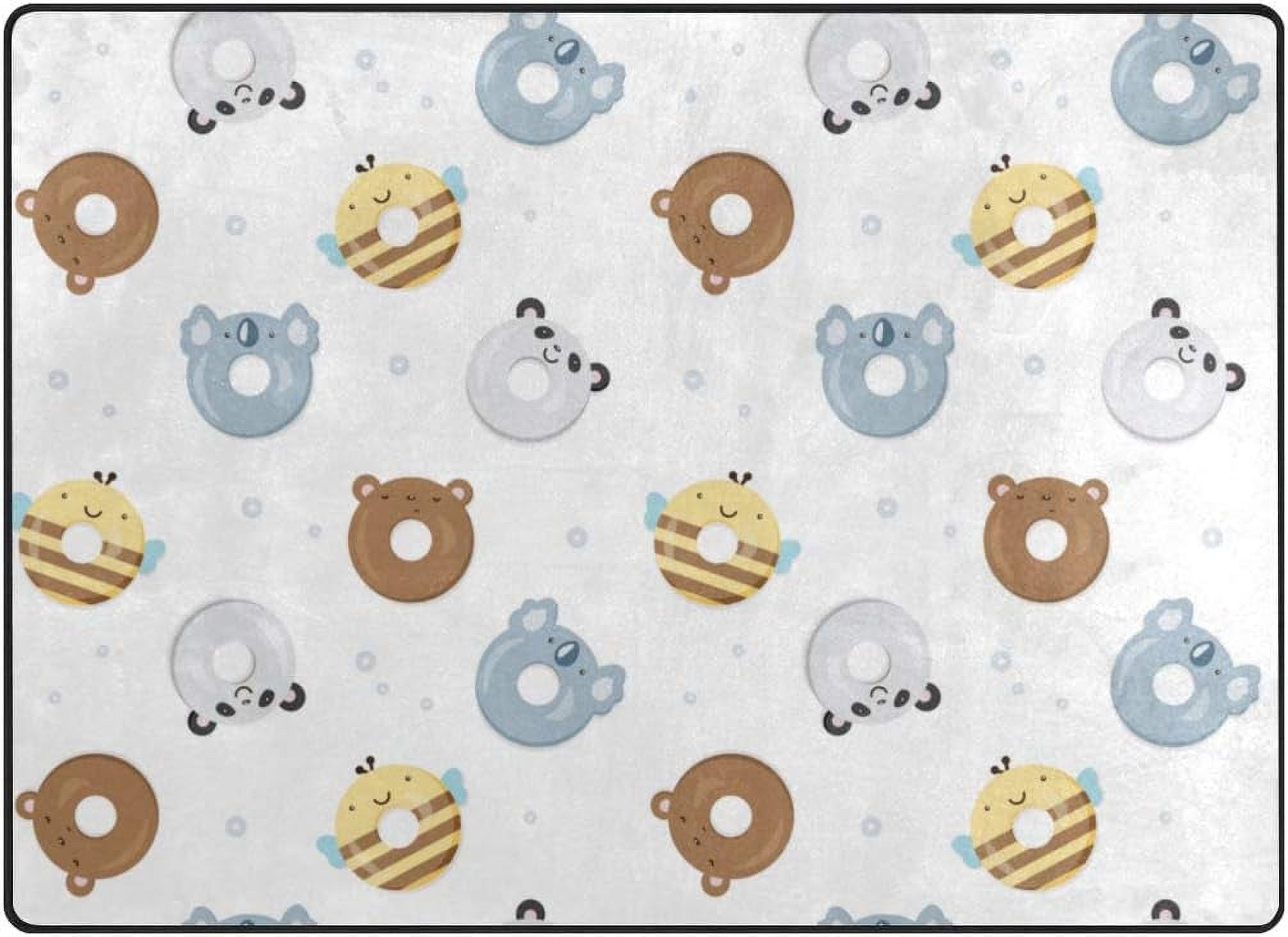 Coolnut Lightweight Soft Area Rugs, 80 x 58 inch（6'8" x 4'10"） Cute ...