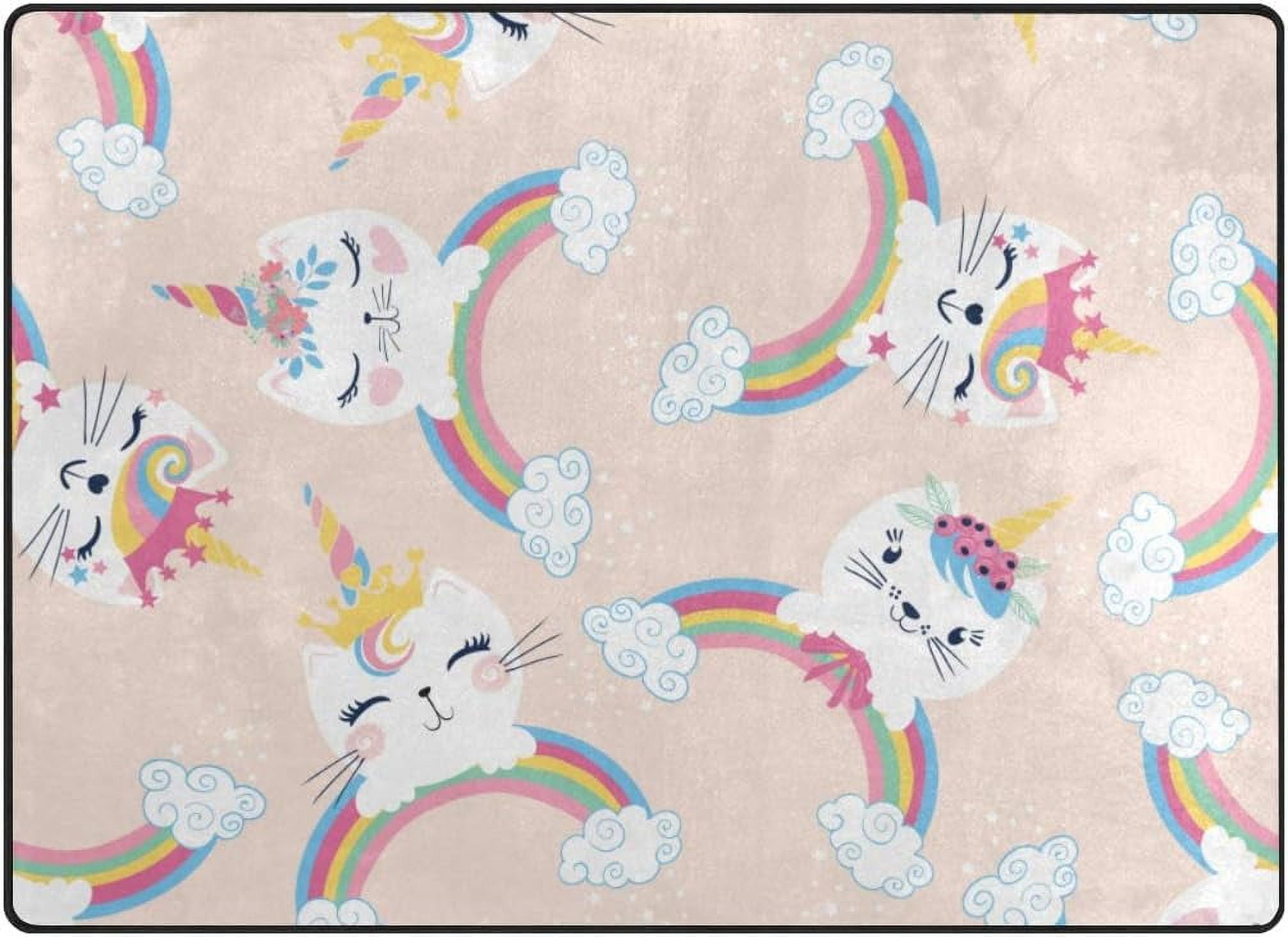 Coolnut Lightweight Soft Area Rugs, 80 x 58 inch（6'8" x 4'10"） Cute ...