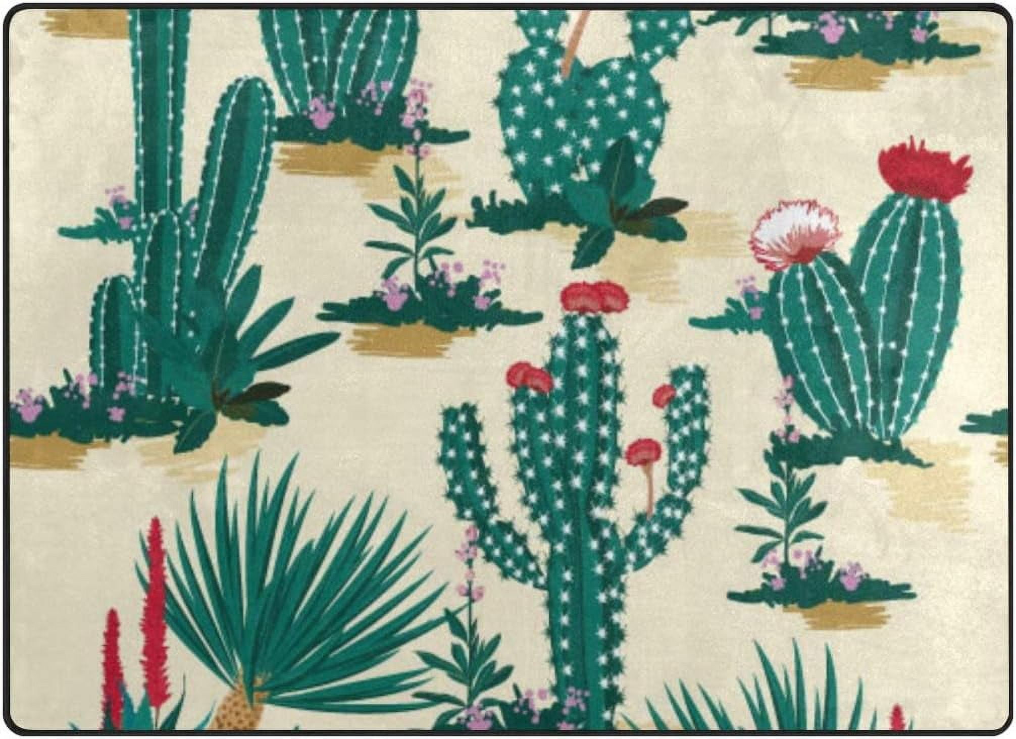 Coolnut Lightweight Soft Area Rugs, 80 x 58 inch（6'8" x 4'10"） Summer ...