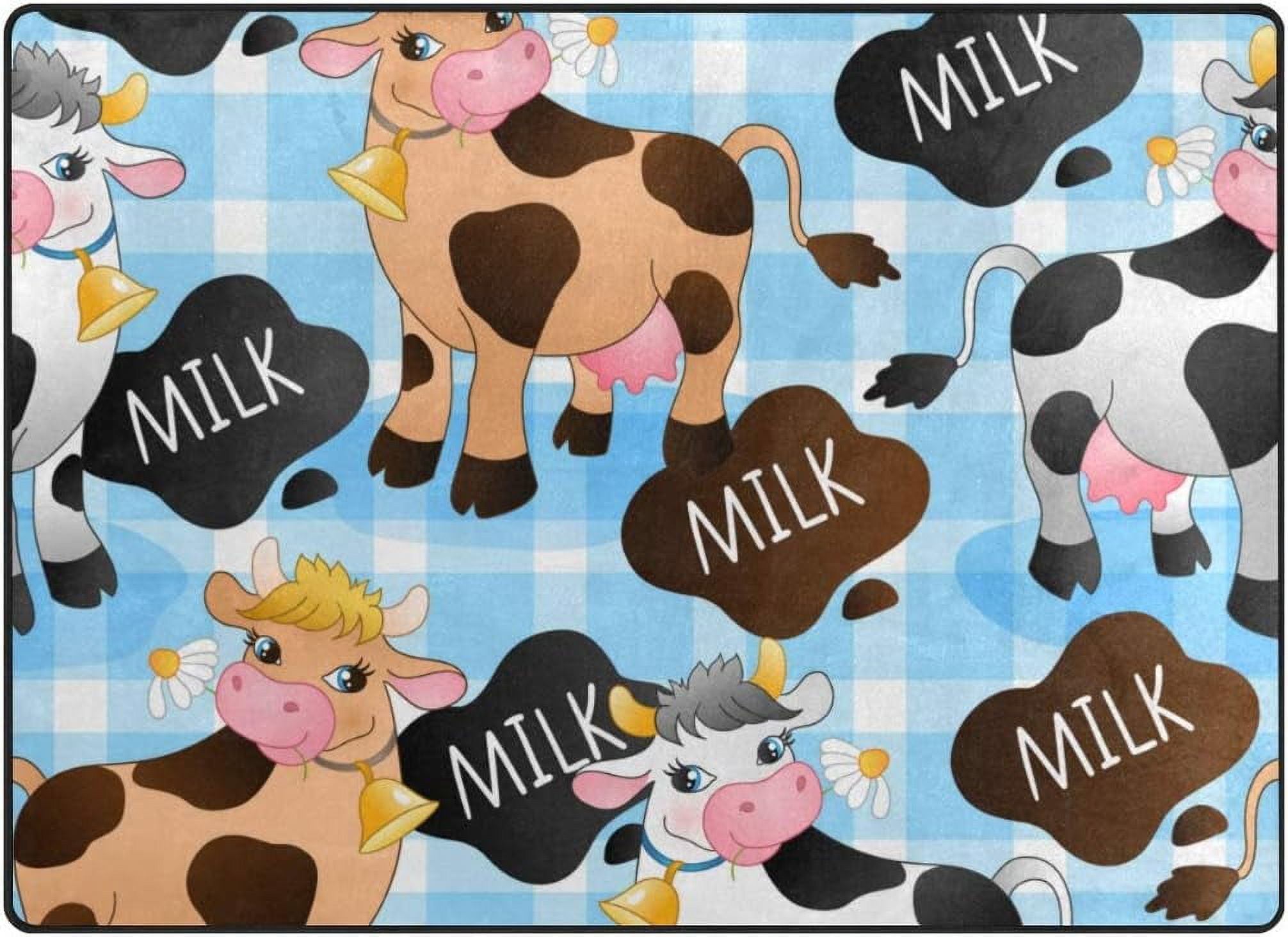 Coolnut Lightweight Soft Area Rugs, 80 x 58 inch（6'8" x 4'10"） Cute ...