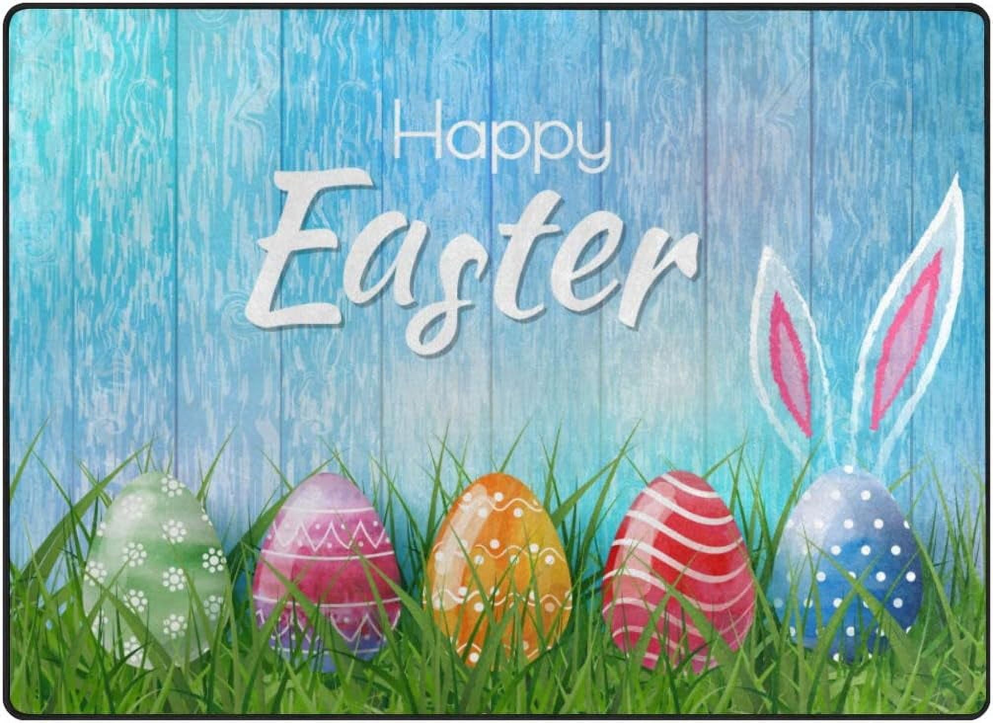 Coolnut Lightweight Soft Area Rugs, 80 x 58 inch（6'8" x 4'10"） Happy ...