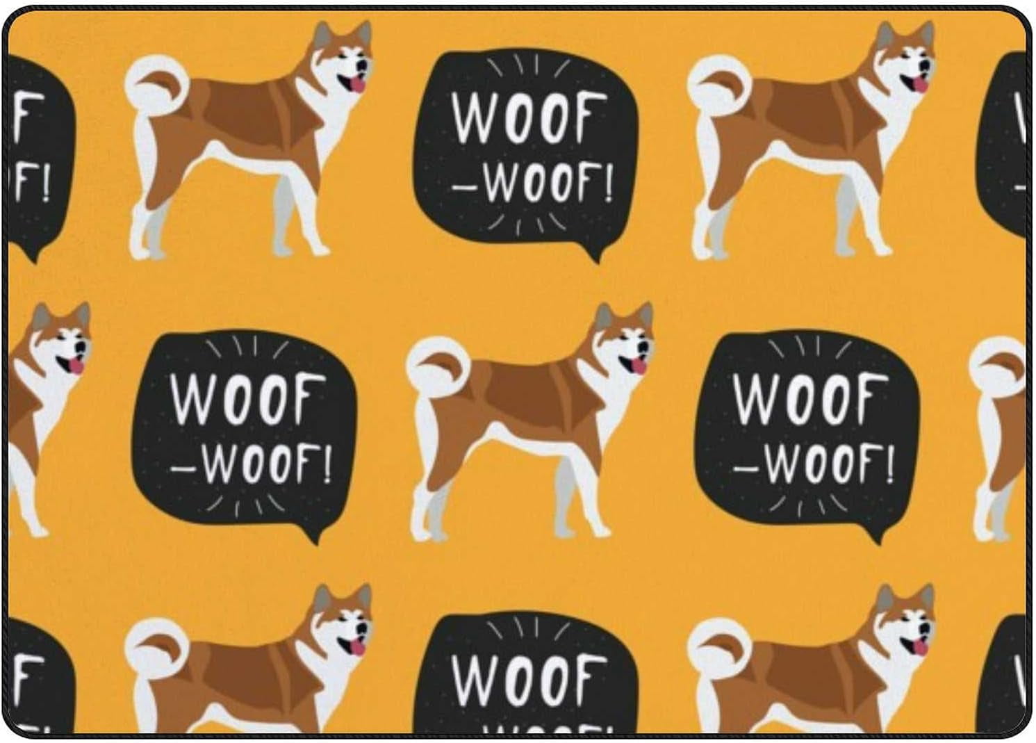 Coolnut Lightweight Soft Area Rugs Akita Dog Floor Carpet Mat for Kids ...