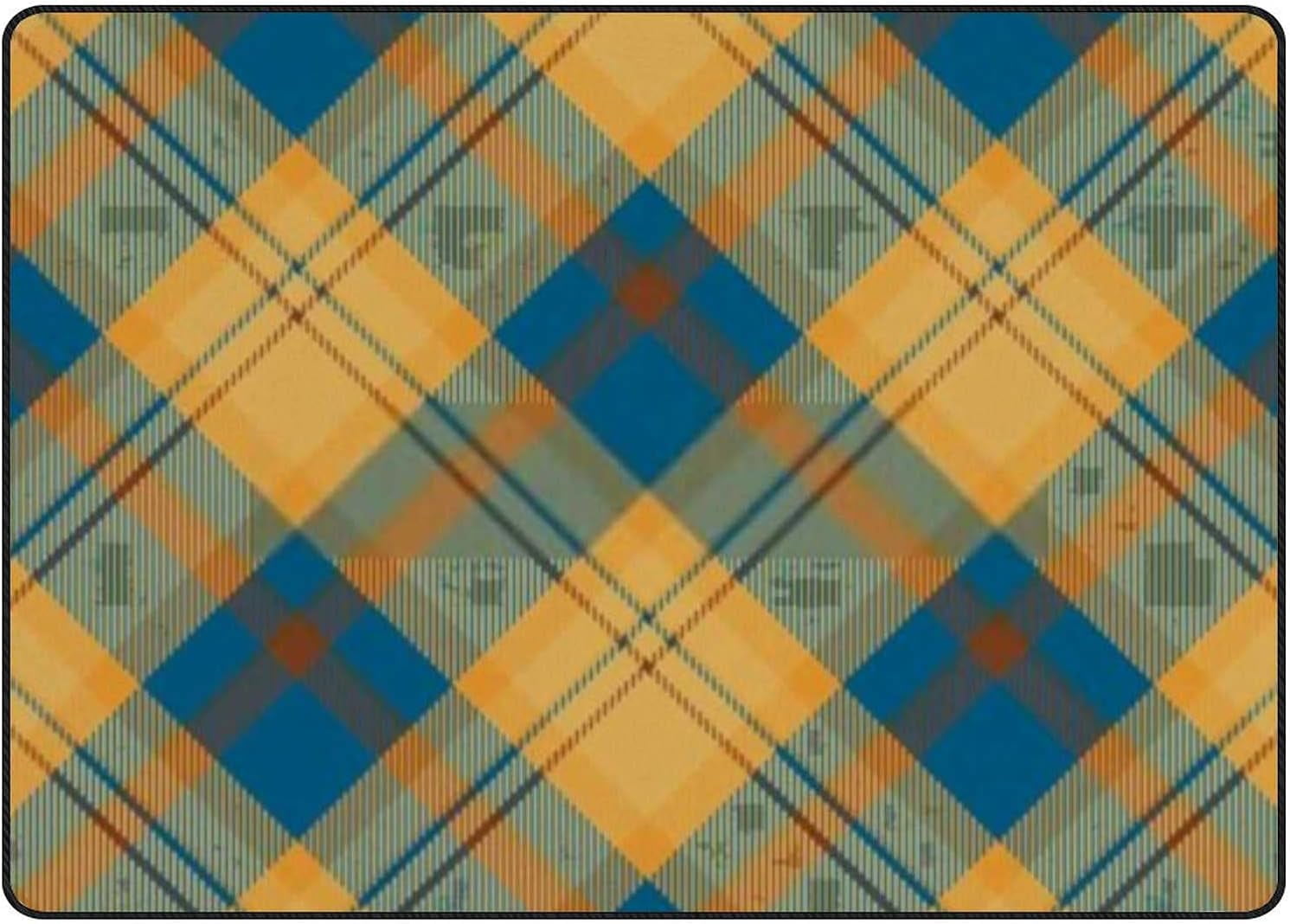 Coolnut Lightweight Soft Area Rugs Tartan Scotland Plaid Pattern Floor ...