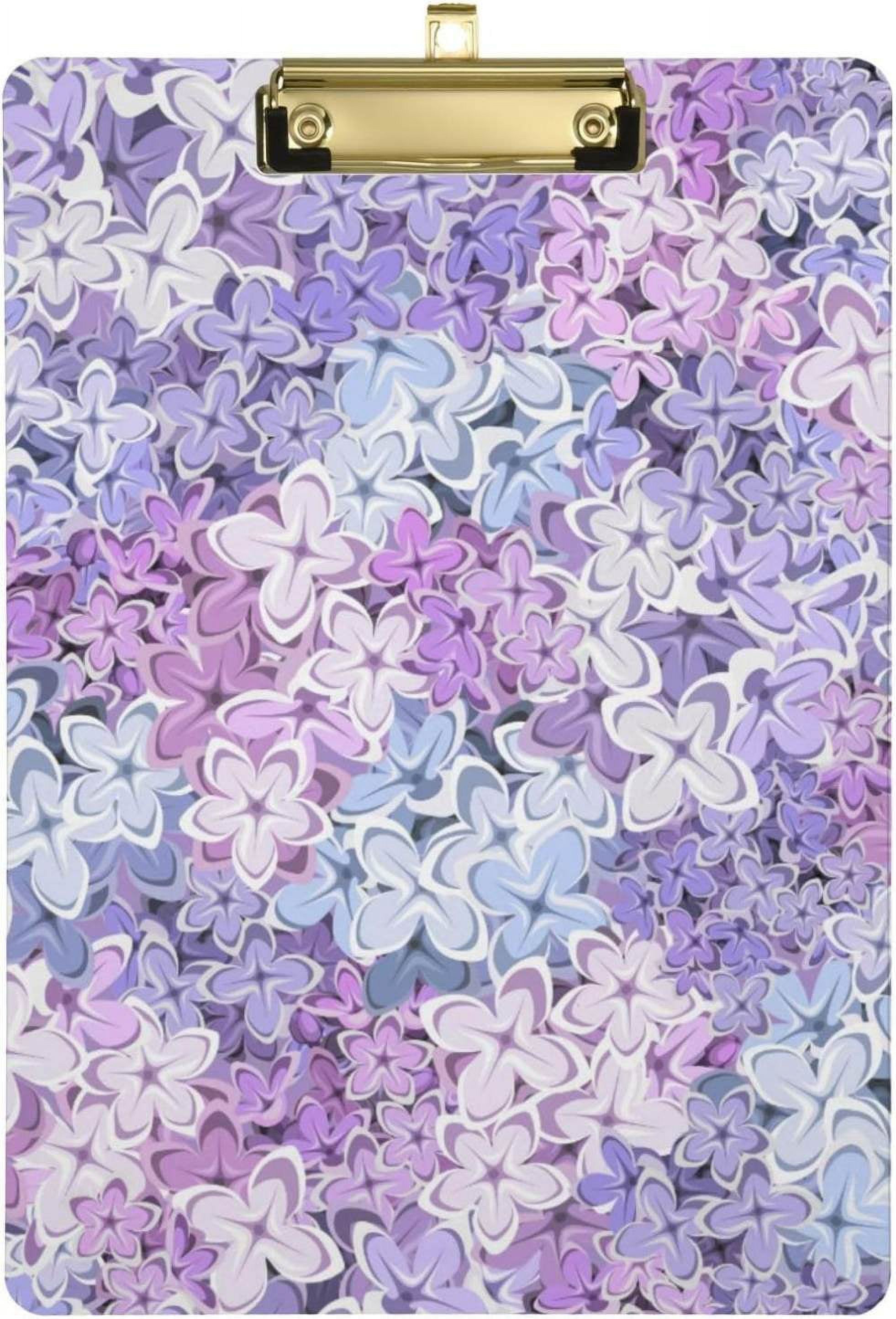 Coolnut Lilac Flower Clipboard, Acrylic Standard A4 Letter Size Clip ...
