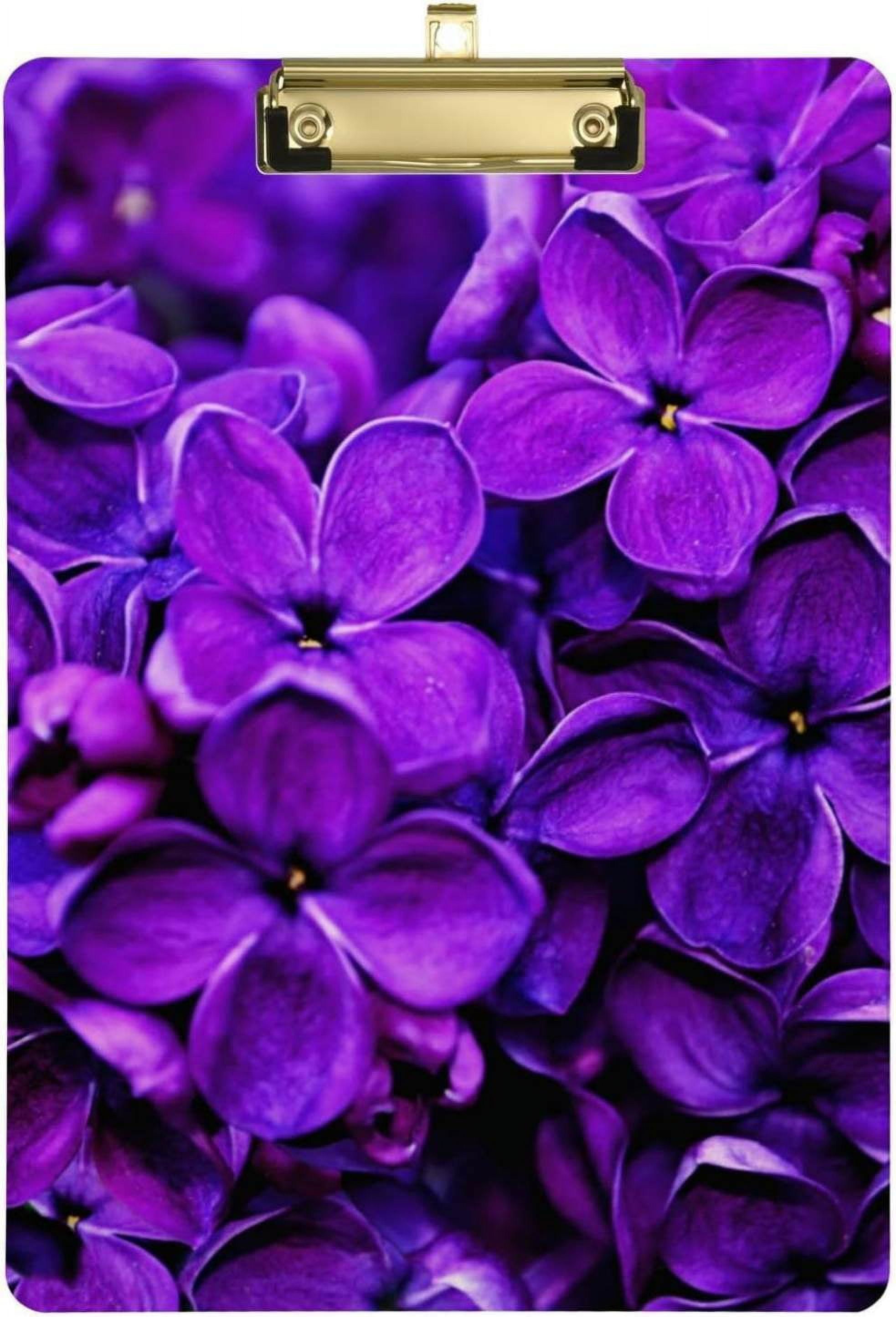 Coolnut Lilac Flower Clipboard, Acrylic Standard A4 Letter Size Clip ...