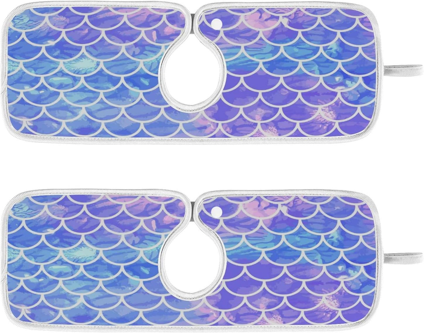 Coolnut Lilac Mermaid Scales Sink Splash Guard for Faucet 2 Packs ...