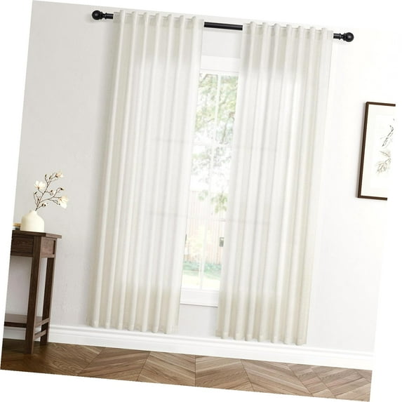 Coolnut Linen Curtains 72 Inch Length 2 Panels Set Farmhouse Living ...