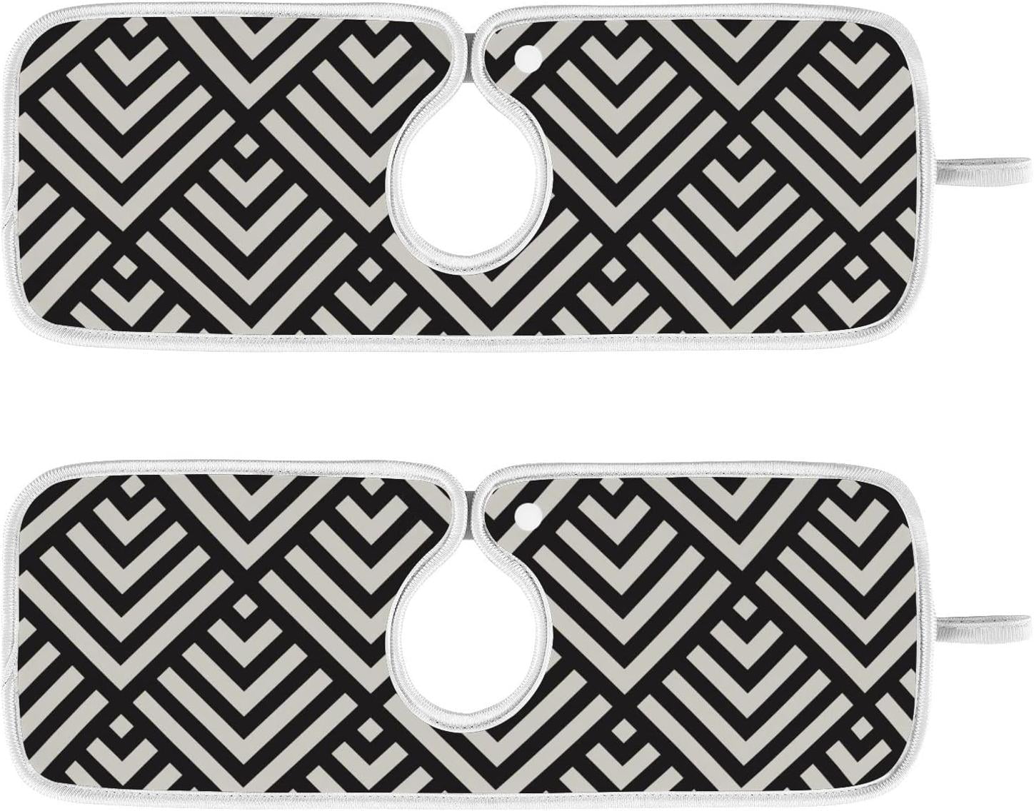 Coolnut Lines Mosaic Pattern Sink Splash Guard for Faucet 2 Packs ...