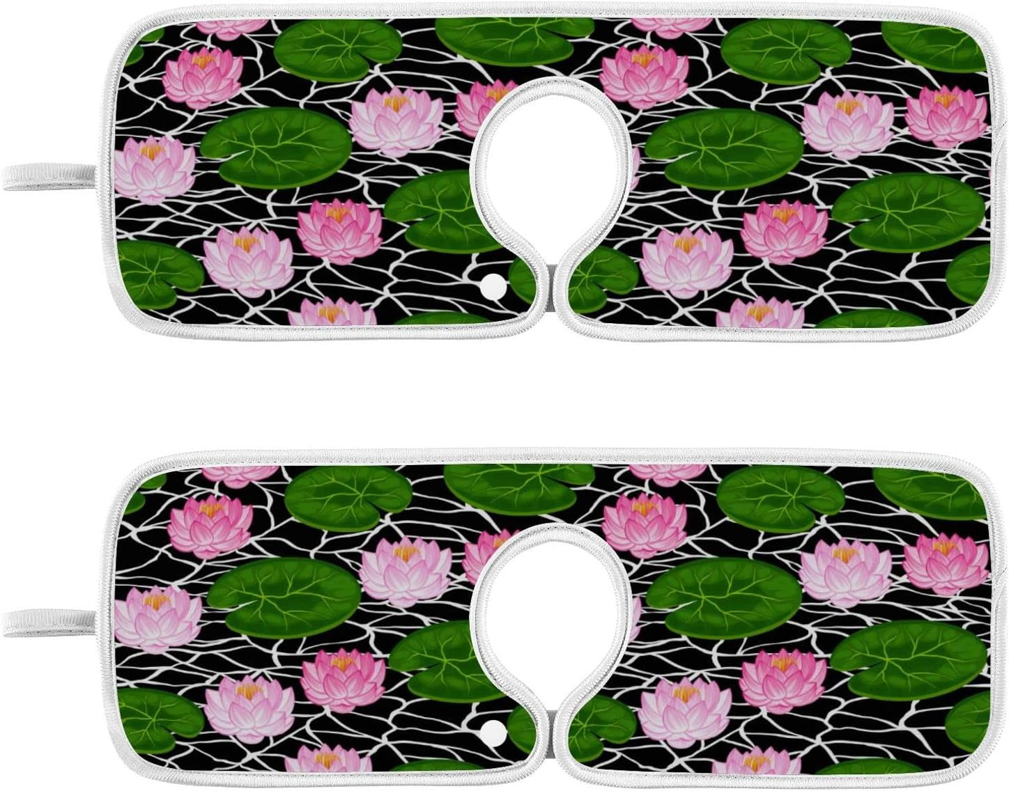 Coolnut Lotus Flowers Leaves Sink Splash Guard for Faucet 2 Packs ...