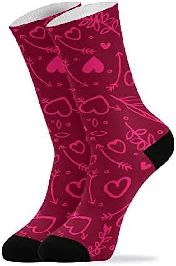 Coolnut Love Heart Socks Winter Warm Socks Fashion Print Socks Novelty ...
