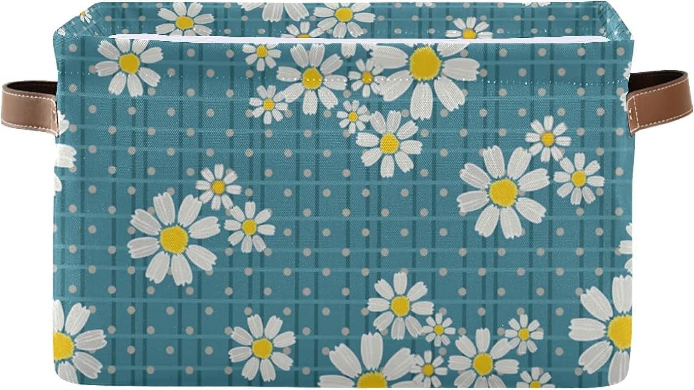 Coolnut Lovely Daisy Storage Bin for Toy Storage Basket Dirty Clothes ...