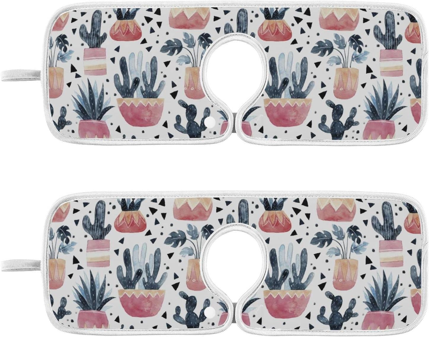 Coolnut Lovely Plants Cute Sink Splash Guard for Faucet 2 Packs Faucet ...