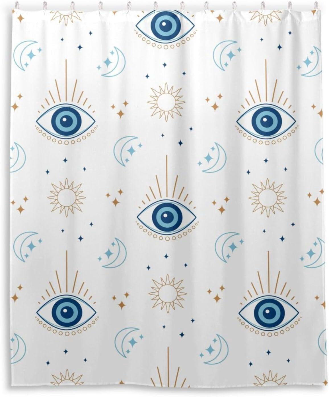 Coolnut Magic Evil Eye Shower Curtain Bathroom Decor Watercolor Shower ...