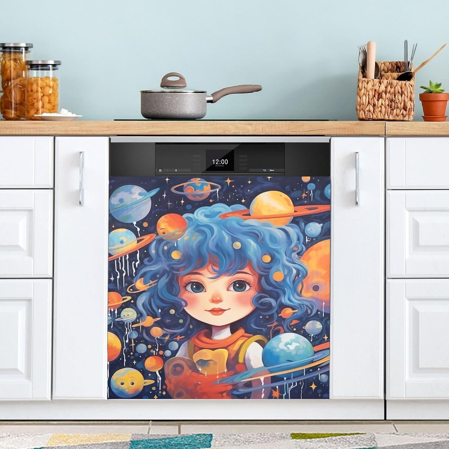 Coolnut Magnetic Dishwasher Stickers Fantasy Space Kitchen Dishwasher ...