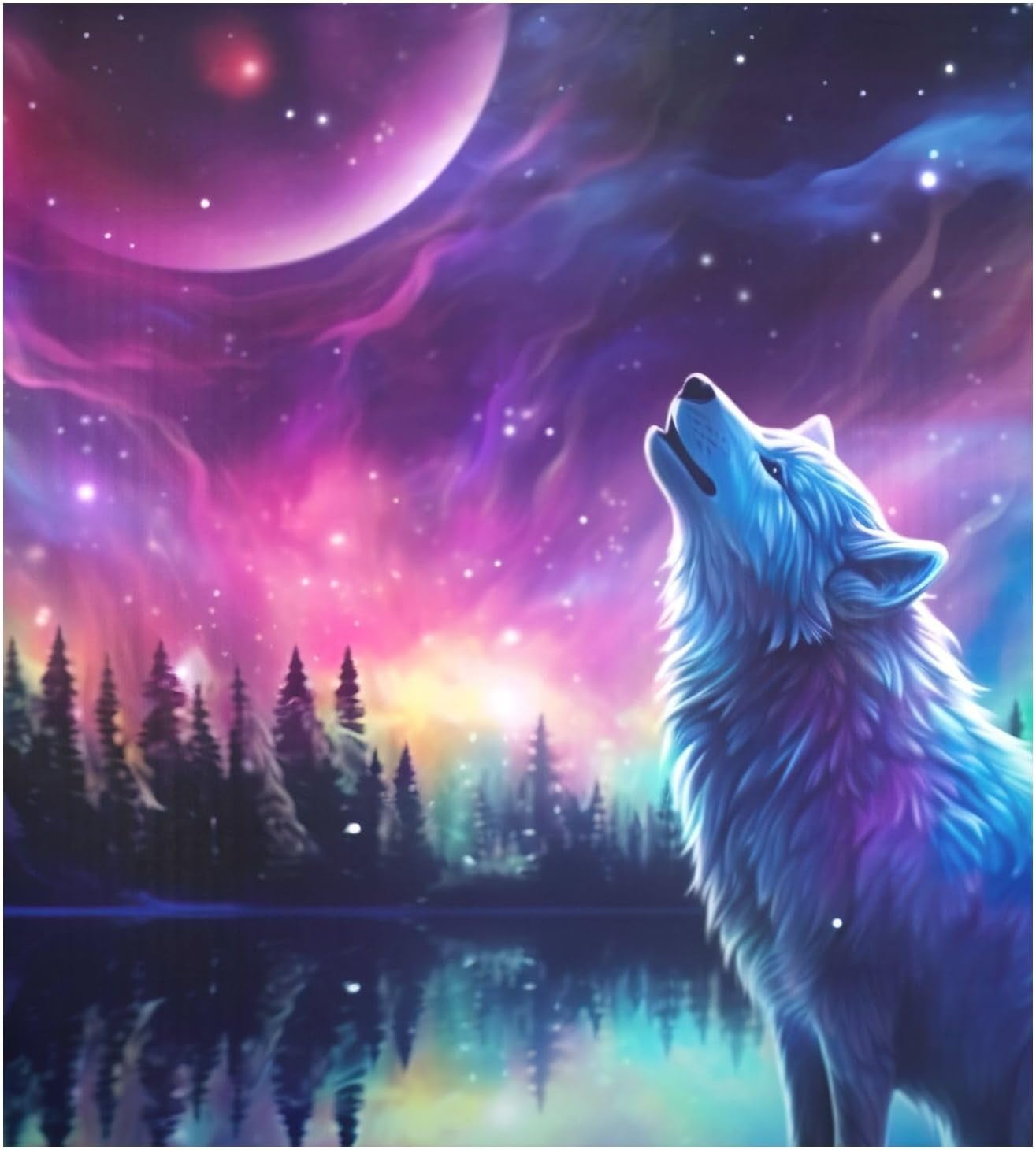 Coolnut Magnetic Dishwasher Stickers Galaxy Wolf Kitchen Dishwasher ...