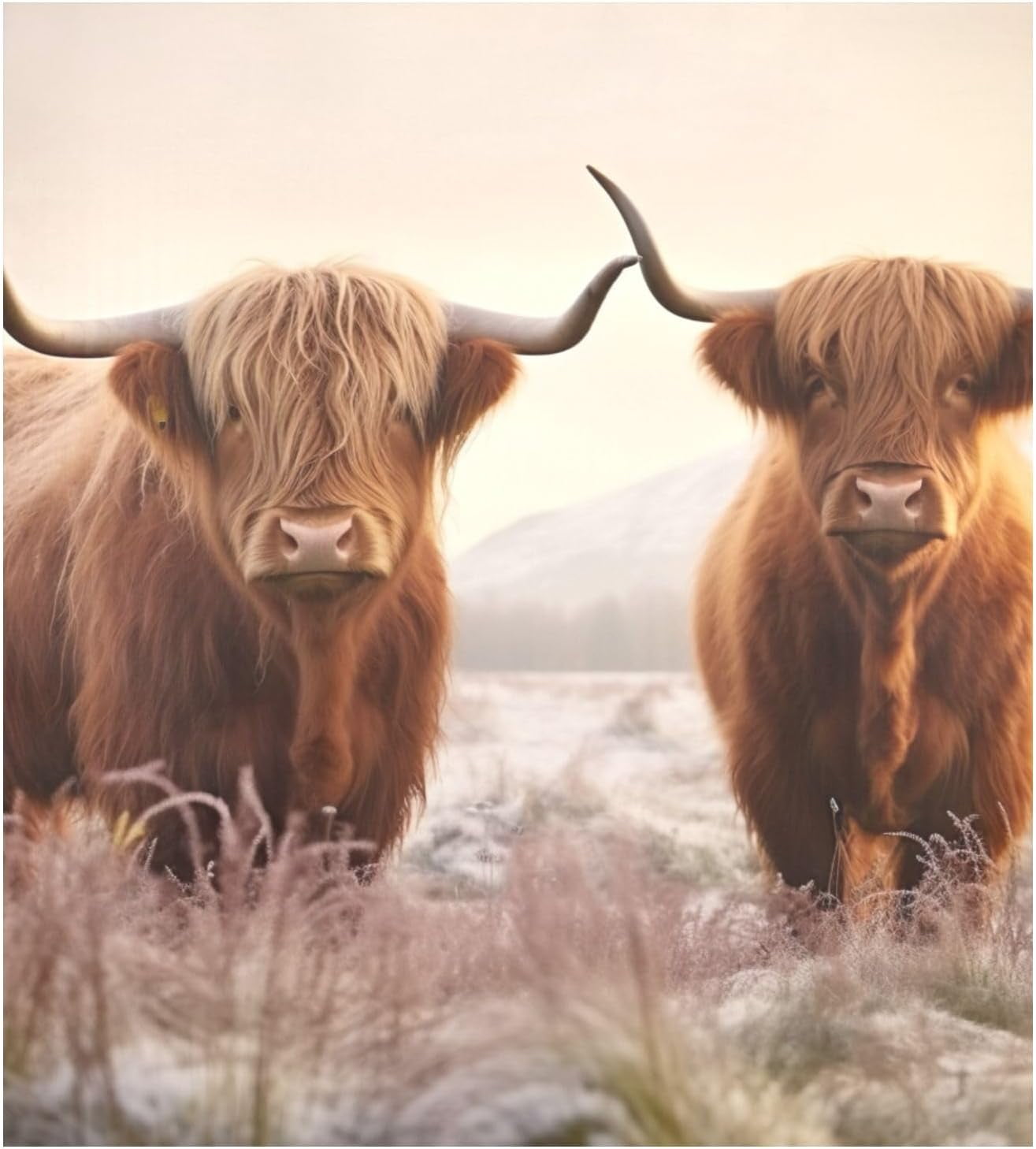 Coolnut Magnetic Dishwasher Stickers Highland Cow Kitchen Dishwasher ...