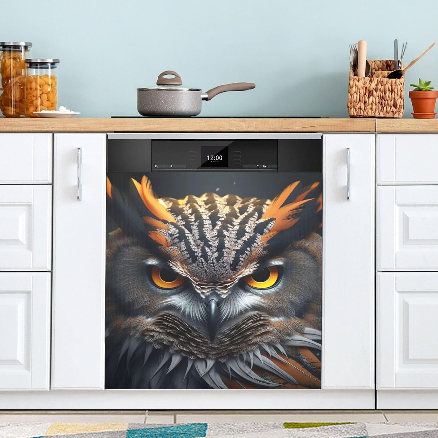 Coolnut Magnetic Dishwasher Stickers Owl Kitchen Dishwasher Cover ...